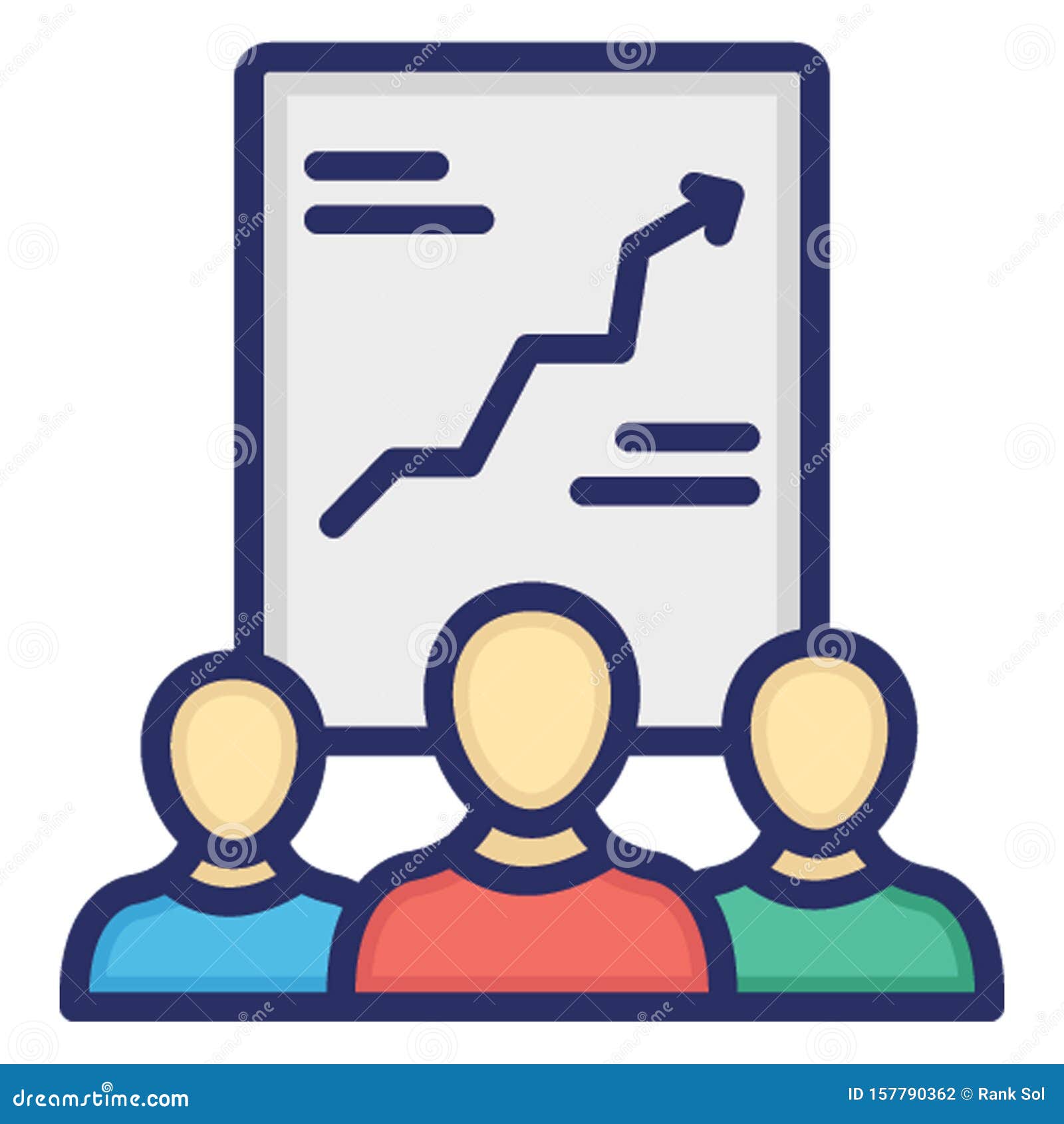 Employee Growth, Growth Chart . Vector Icon Which Can Easily Modify or ...