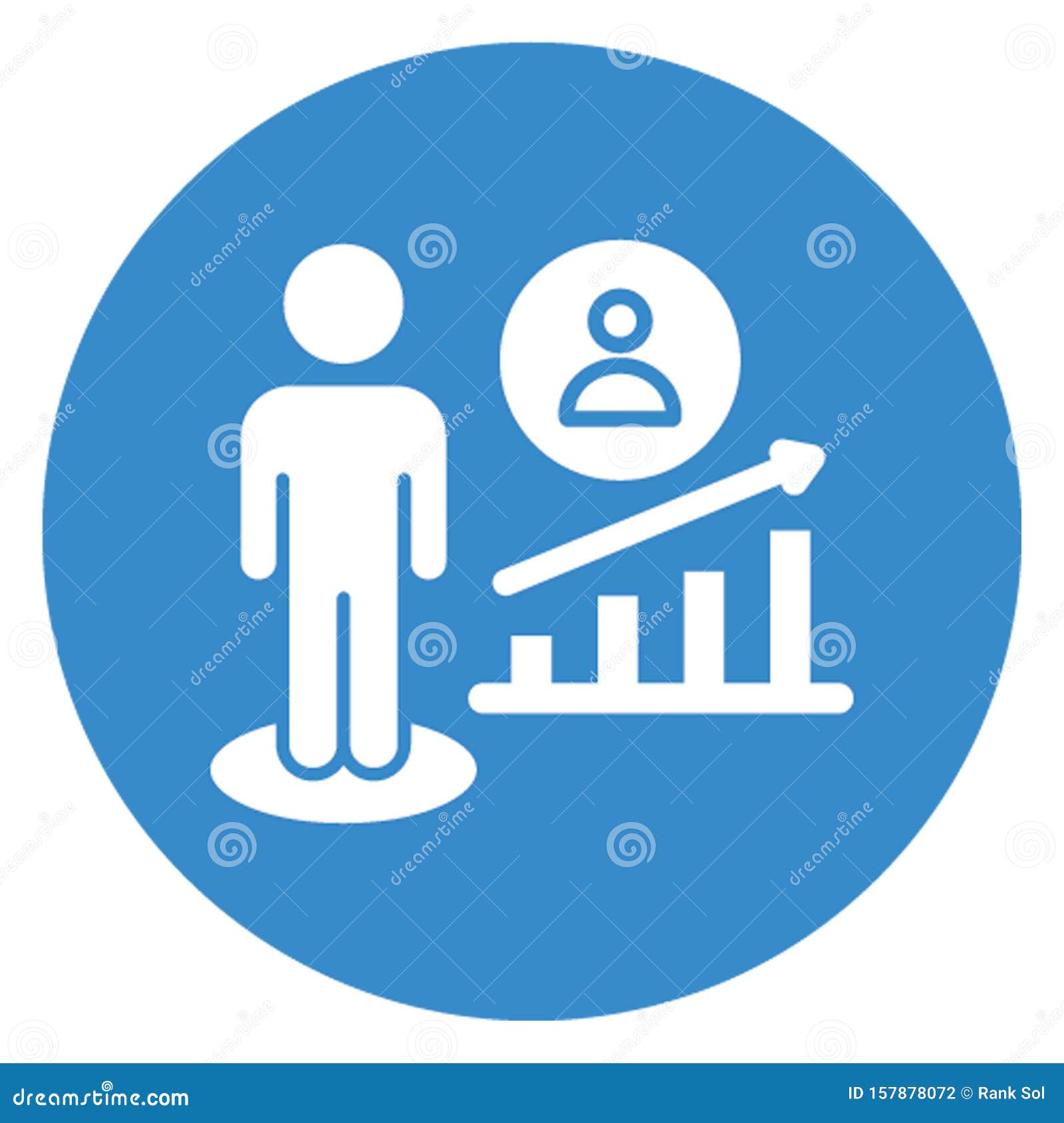 Employee Growth, Growth Chart . Vector Icon Which Can Easily Modify or ...