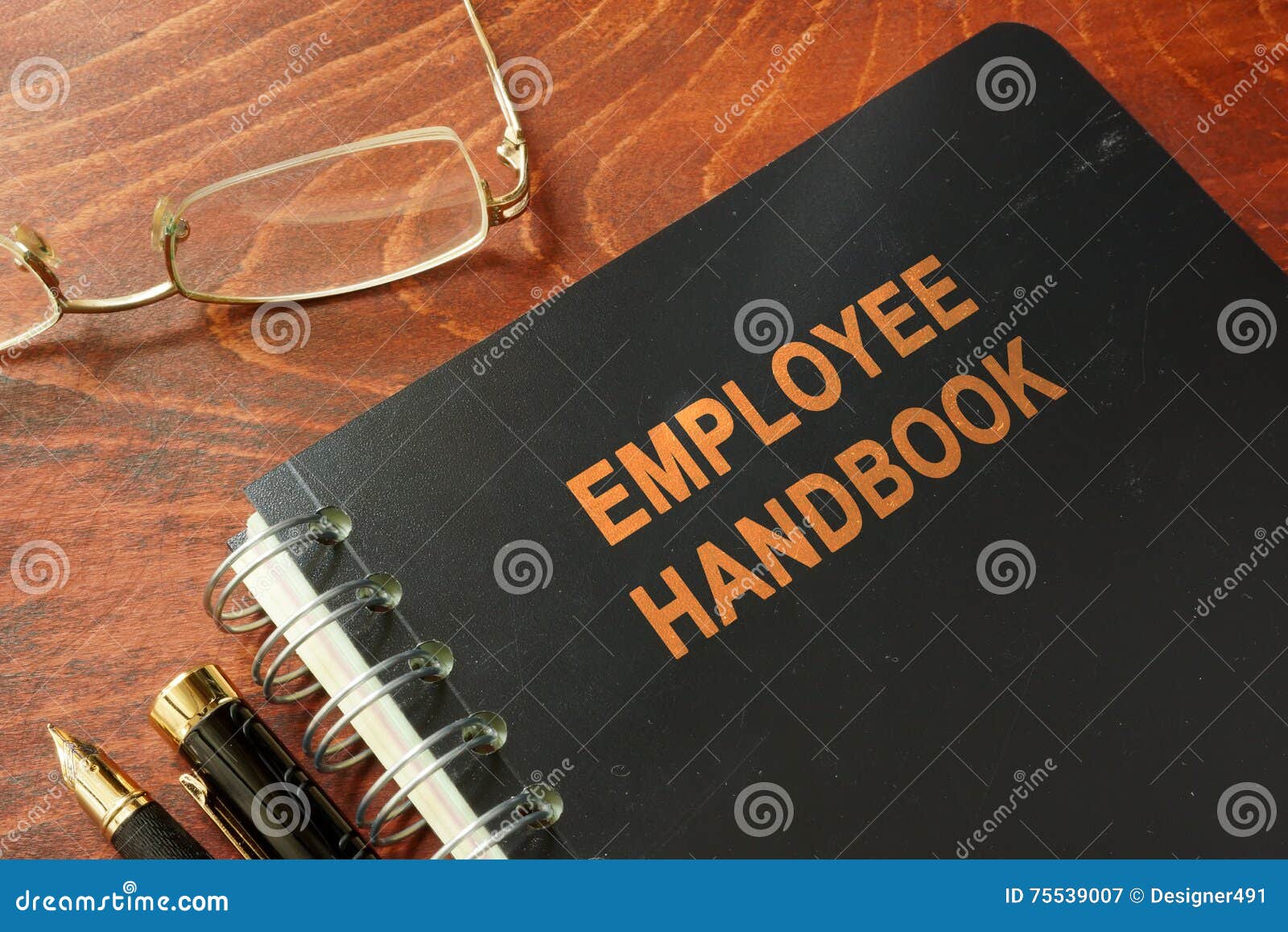 Employee handbook stock image. Image of document, code - 75539007