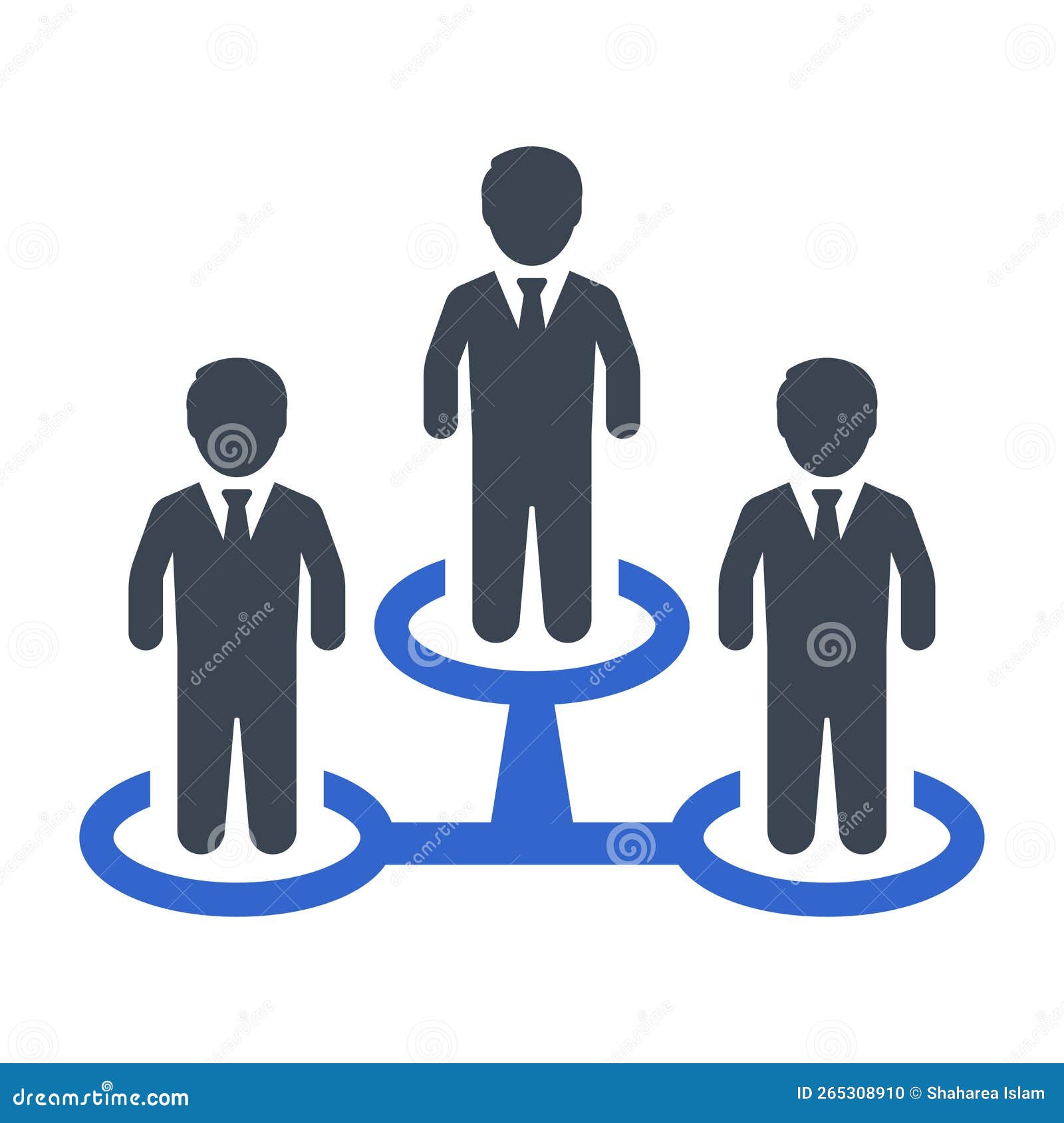 Employee Hierarchy Manage Icon Vector Illustration | CartoonDealer.com ...