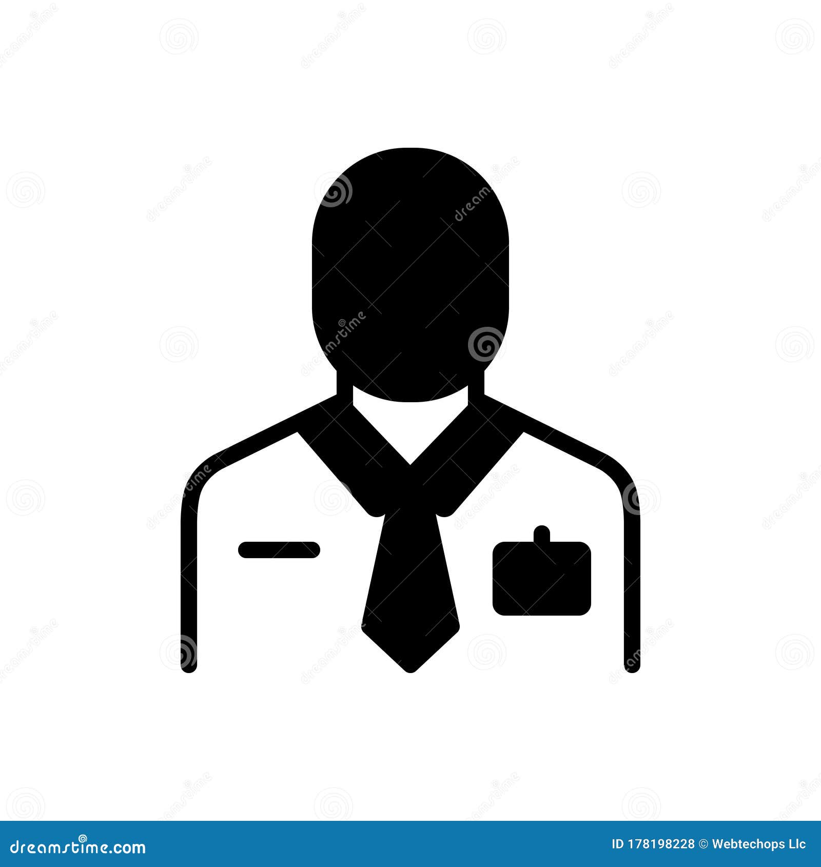 Black Solid Icon for Employee, Worker and Member Stock Vector ...