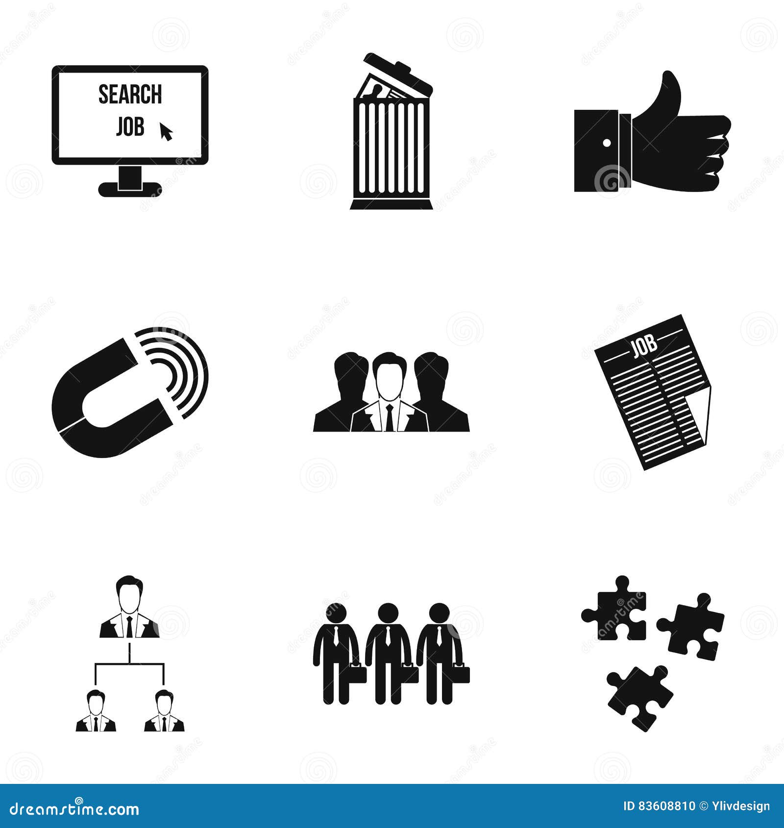 Employee Icons Set, Simple Style Stock Vector - Illustration of simple ...
