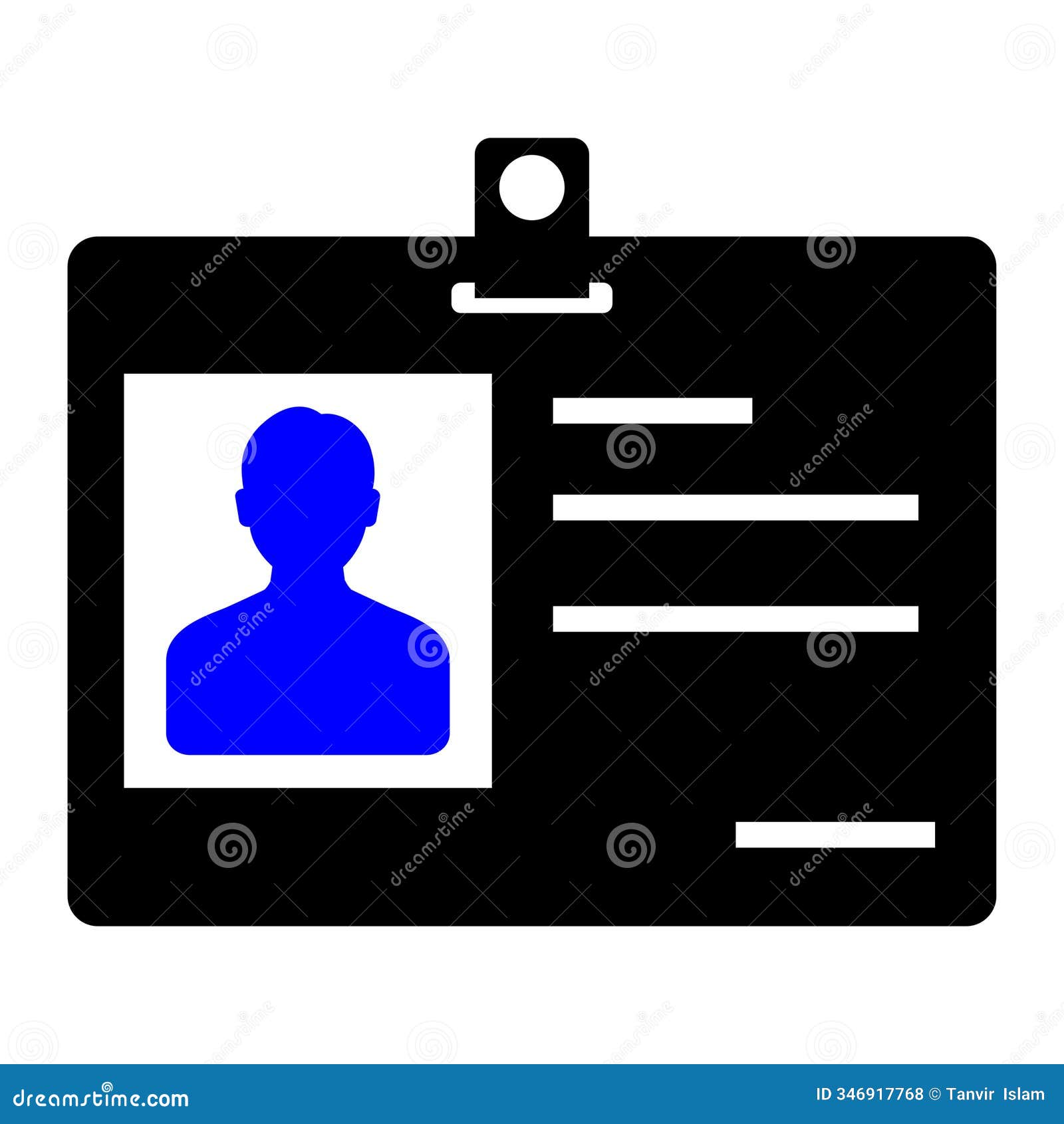 Employee Id Card Icon stock illustration. Illustration of designed ...