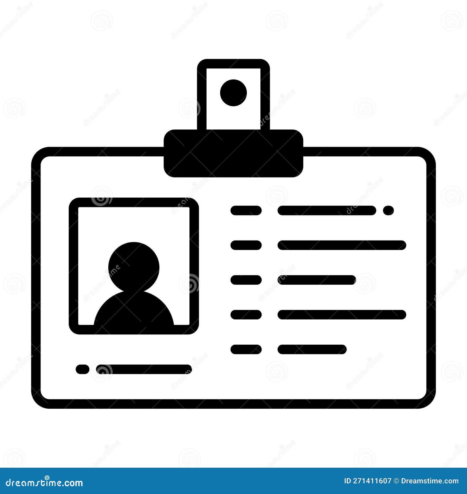 Employee Id Card Vector Design, User Identification Icon Stock Vector ...