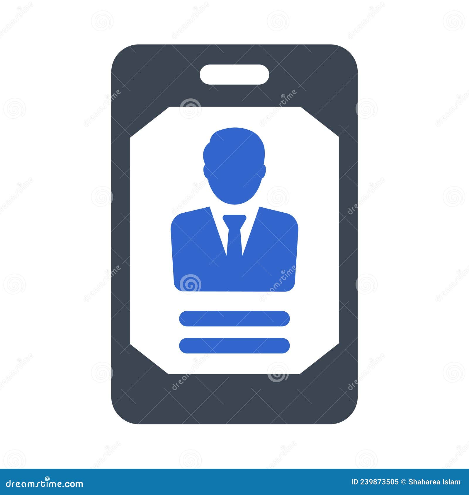 Employee Identification Number Blue Gradient Concept Icon Cartoon ...