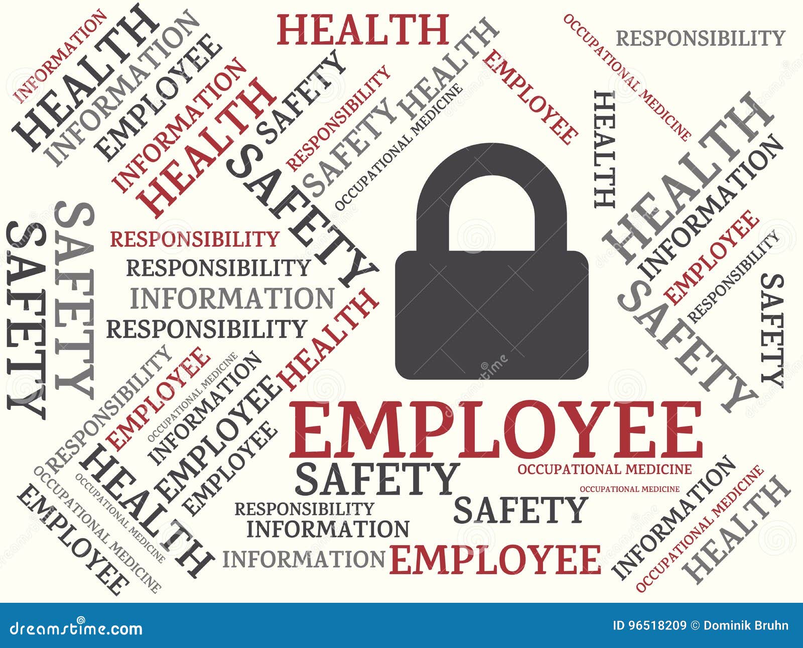 EMPLOYEE - Image with Words Associated with the Topic WORK SAFETY, Word ...