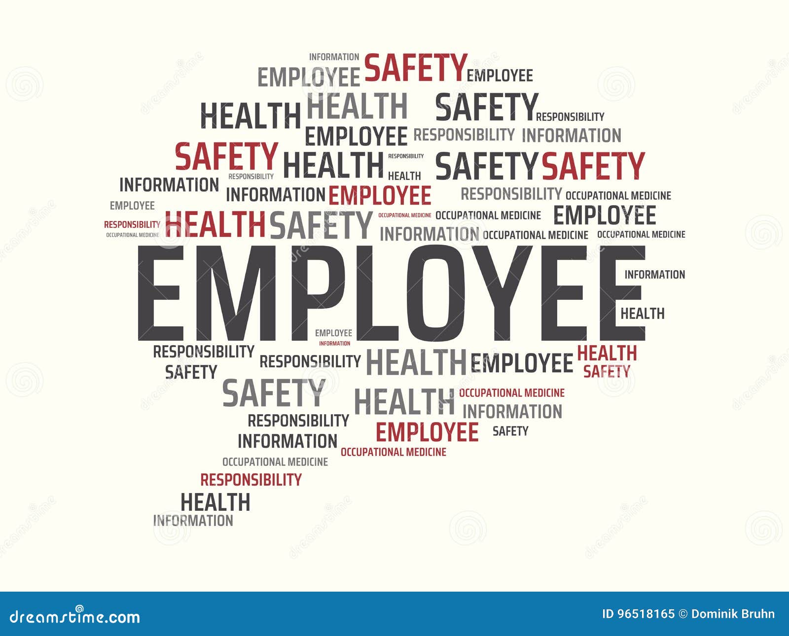 EMPLOYEE - Image with Words Associated with the Topic WORK SAFETY, Word ...