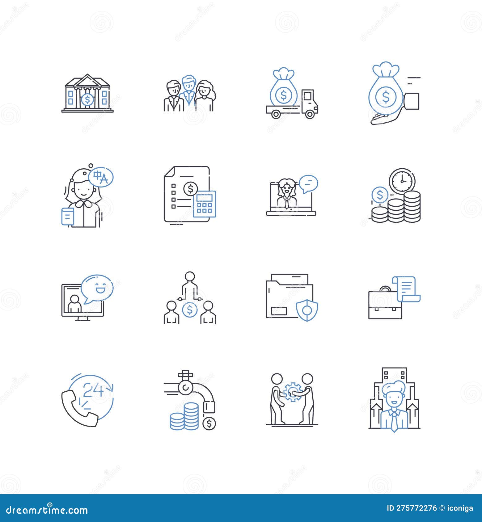 Employee Improvement Line Icons Collection. Training, Development ...