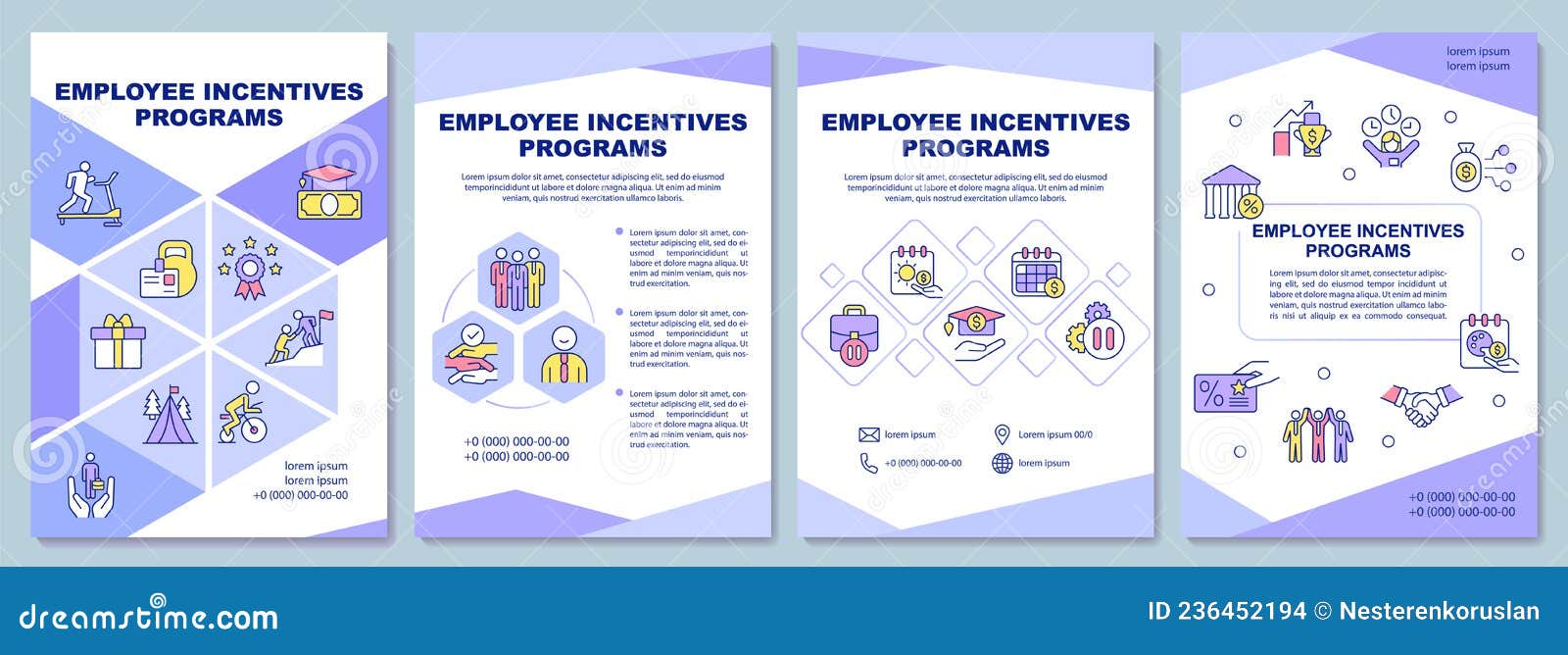 Employee Incentives Programs Brochure Template Stock Vector ...