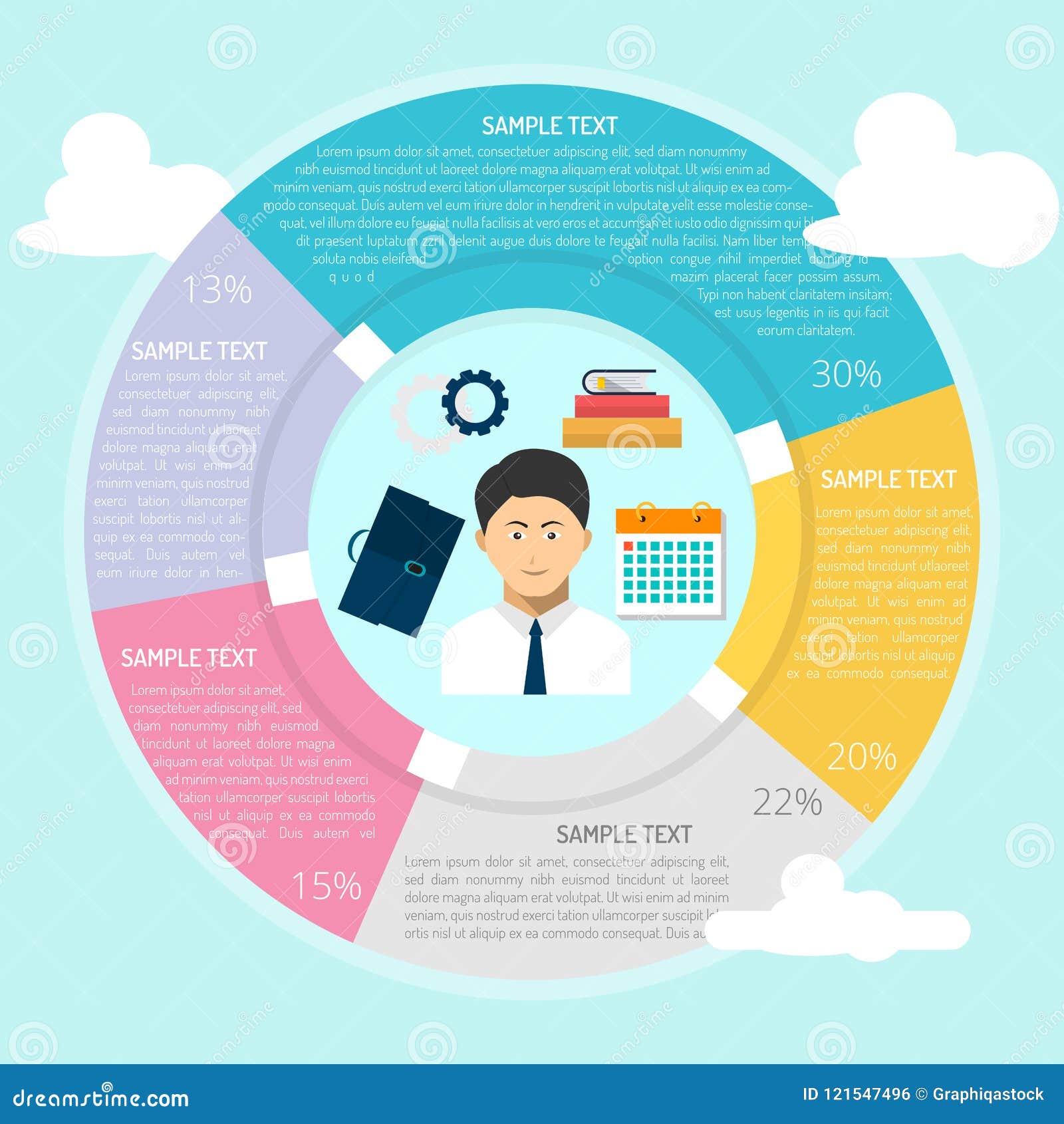 Employee Infographic stock vector. Illustration of person - 121547496