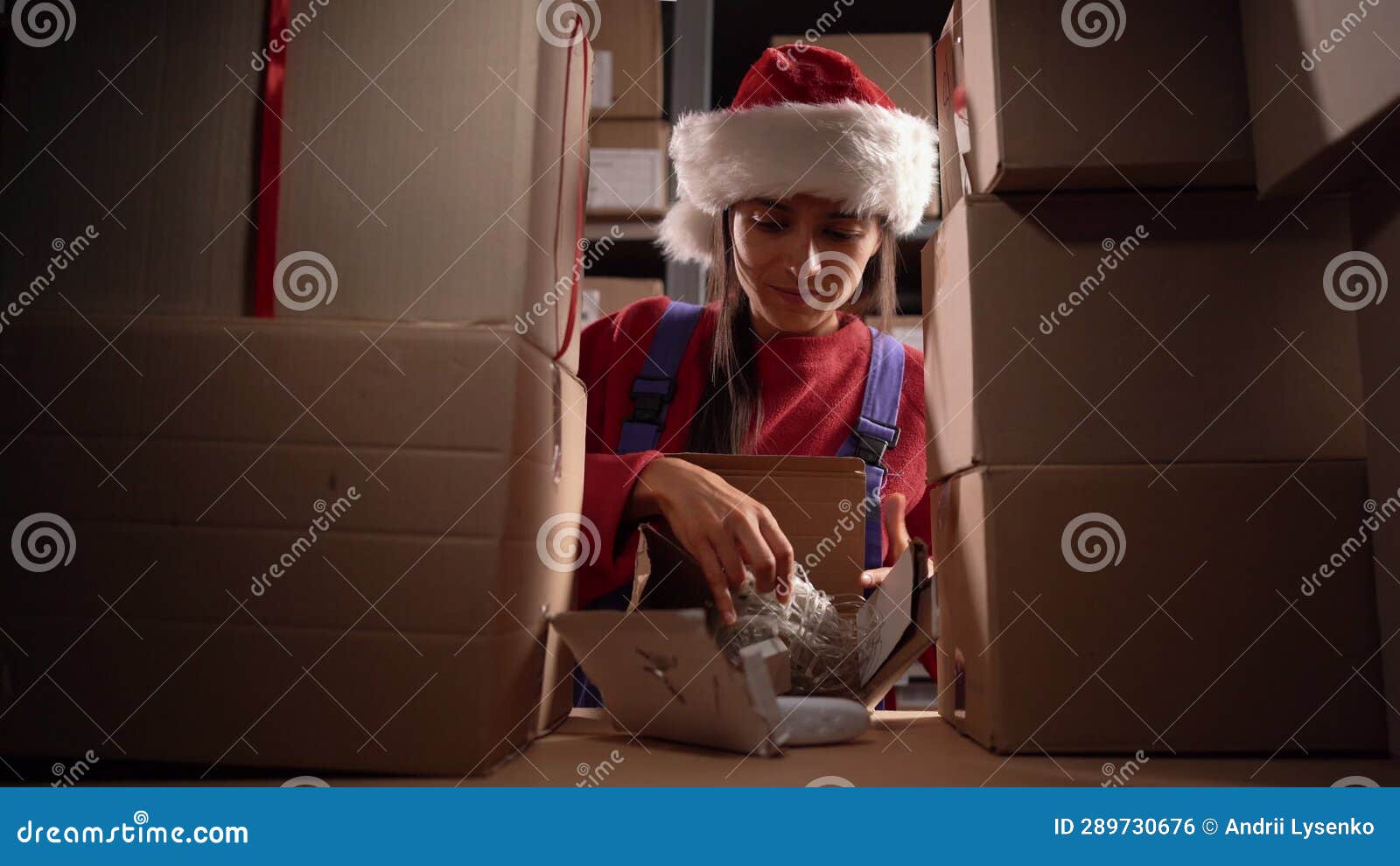 Employee Inside Distribution Warehouse Has Bad, Damage, Broken or ...