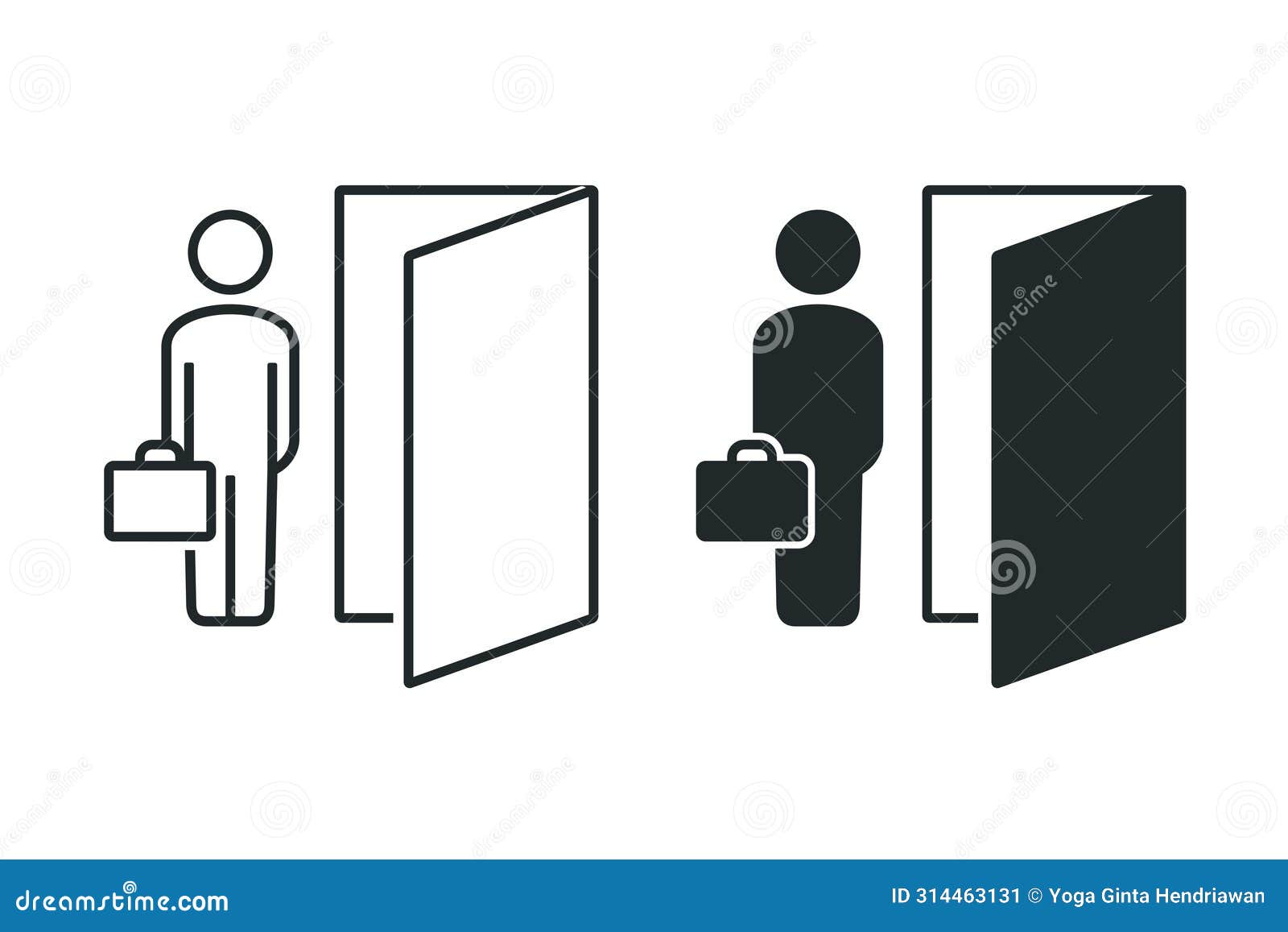 Employee Leave Exit. Illustration Vector Stock Vector - Illustration of ...