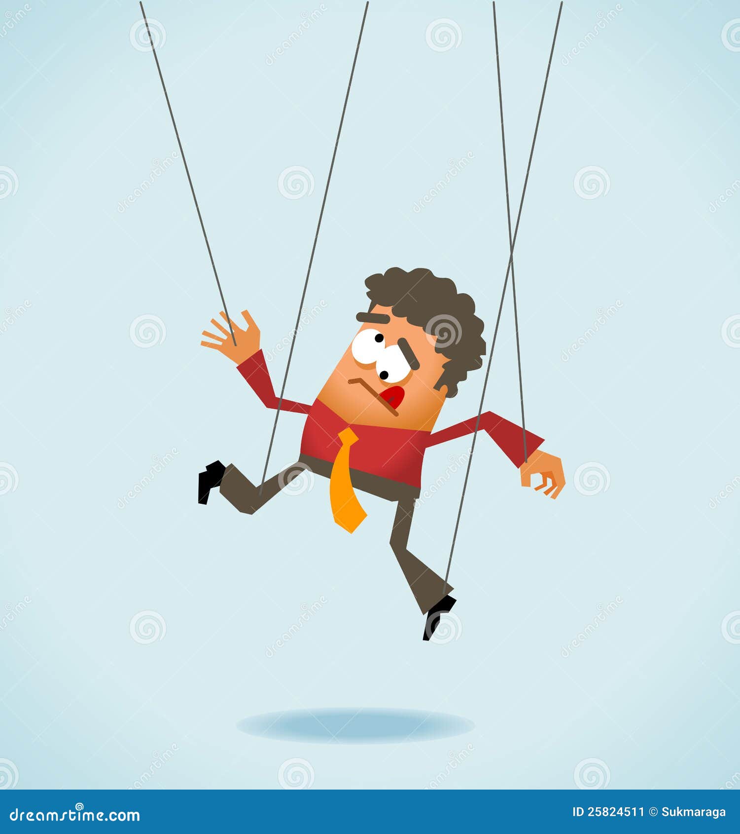 Employee Puppet Concept. Manipulated Powerless Worker In Business ...