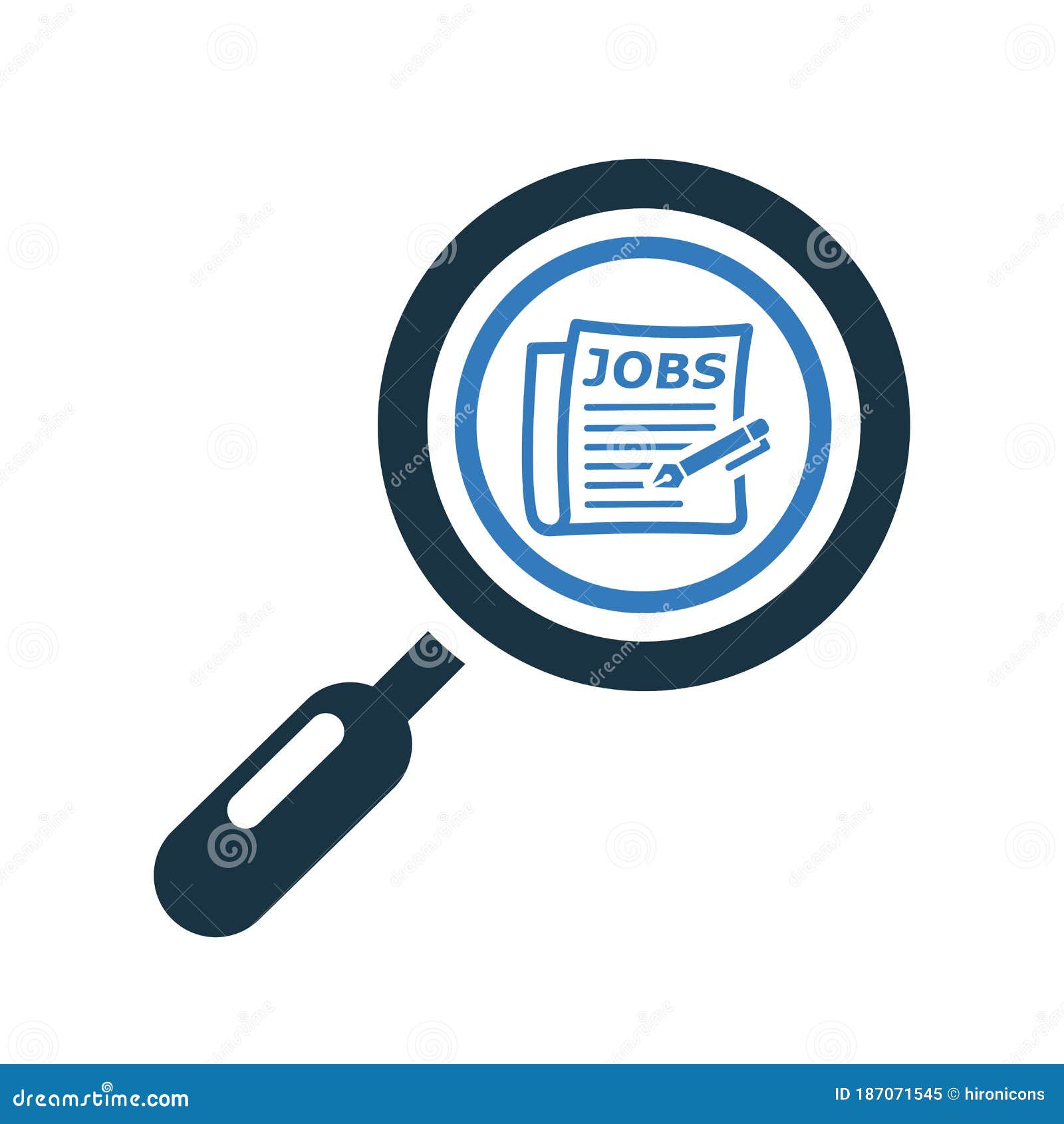 Employee, Looking, Search Job Icon Stock Vector - Illustration of ...