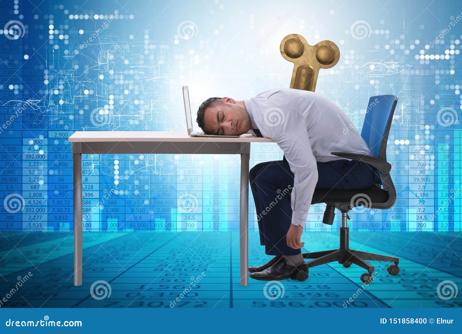 Employee Losing Energy from Too Much Work Stock Photo - Image of robot ...