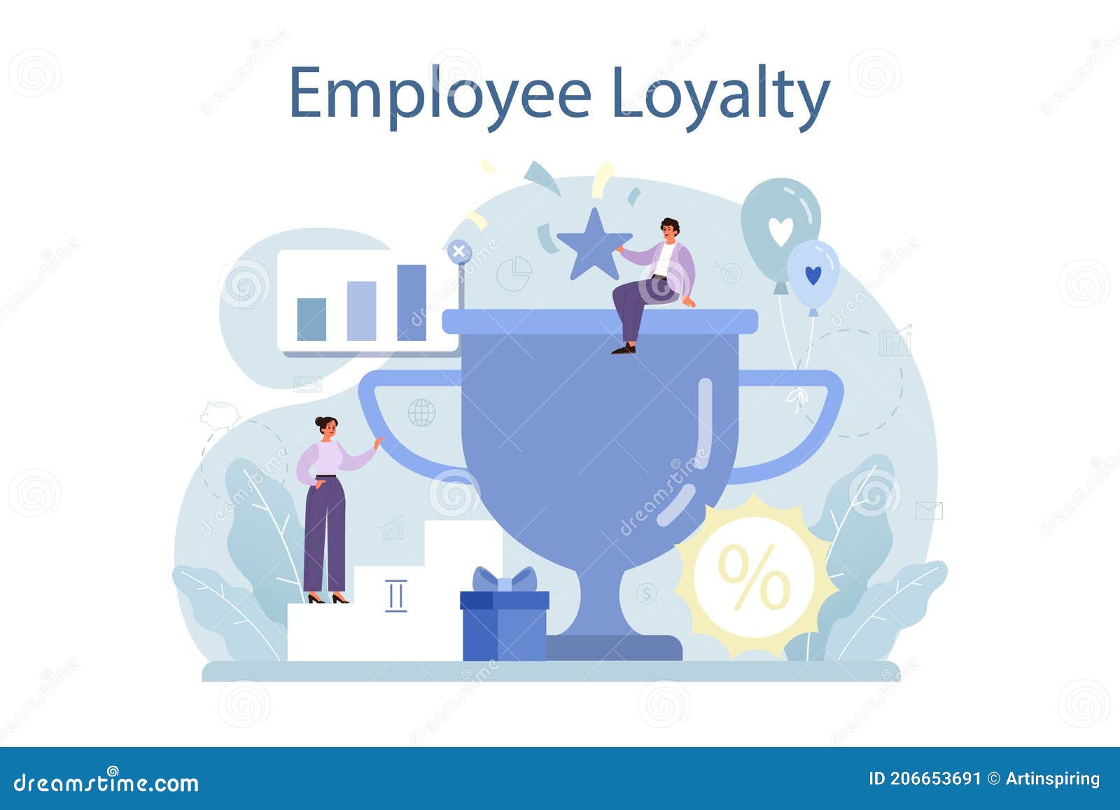 Employee Loyalty Concept. Staff Management, Empolyee Development Stock ...