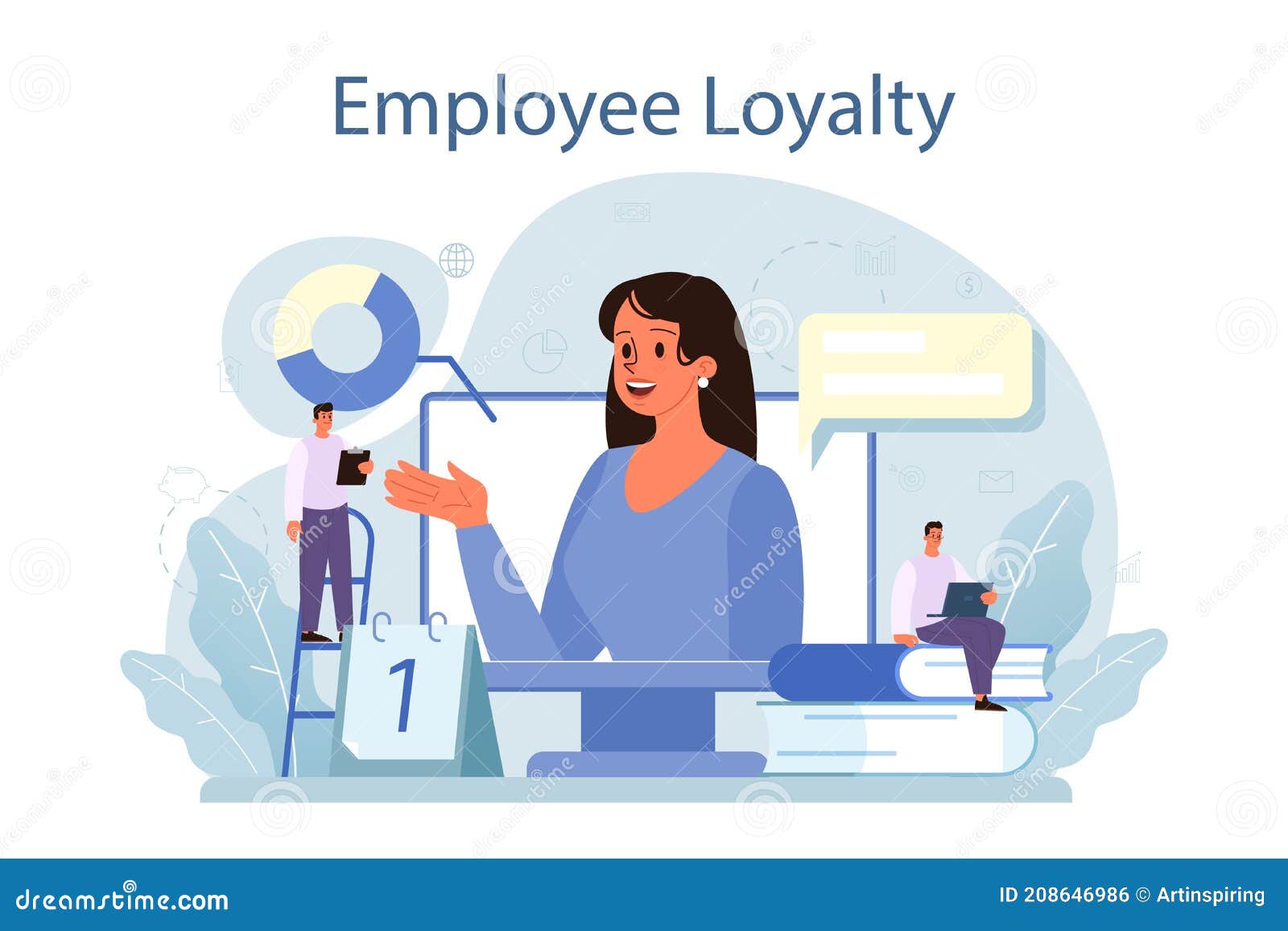 Employee Loyalty Concept. Staff Management, Empolyee Development Stock ...