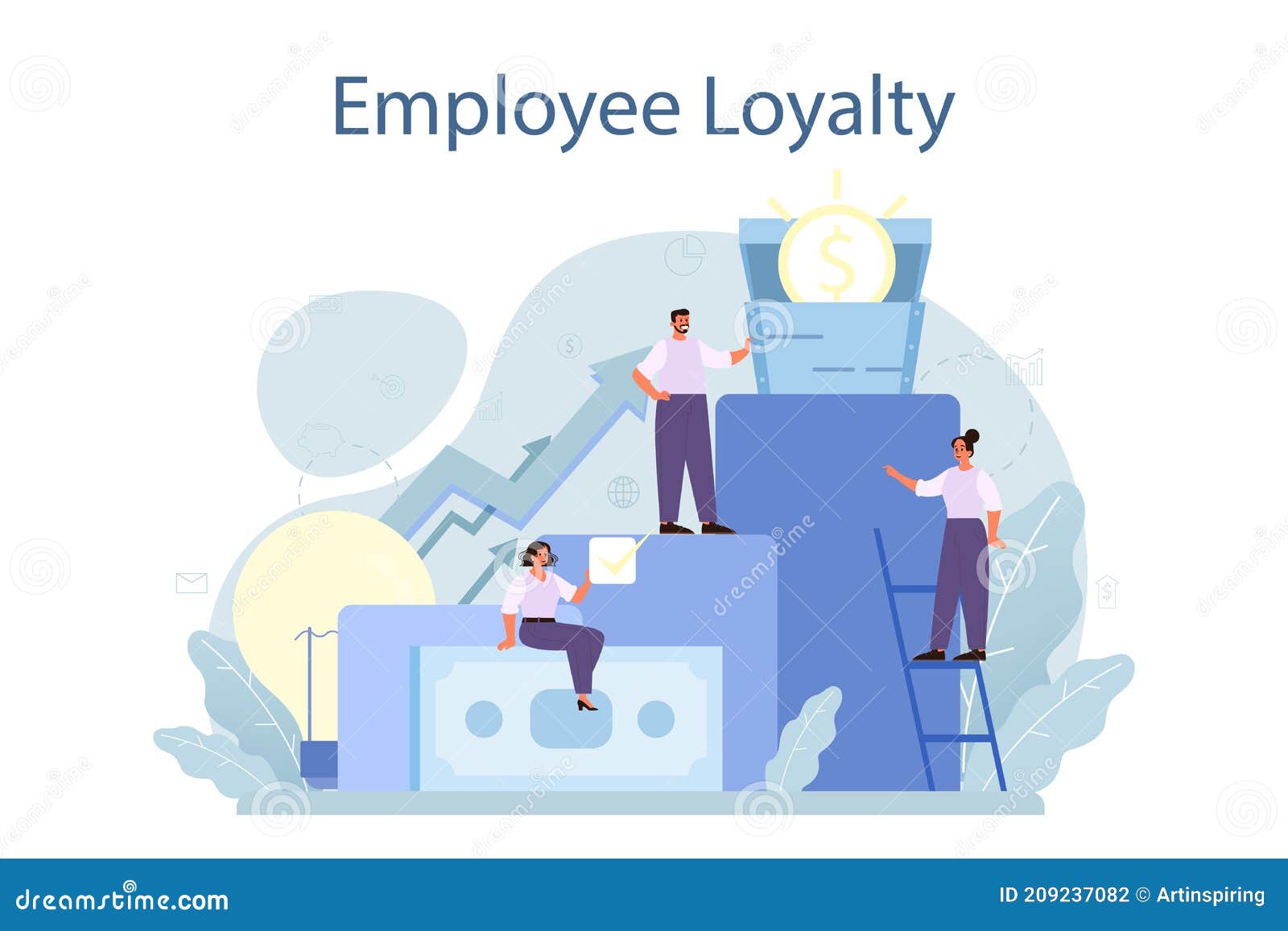 Employee Loyalty Concept. Staff Management, Empolyee Development Stock ...