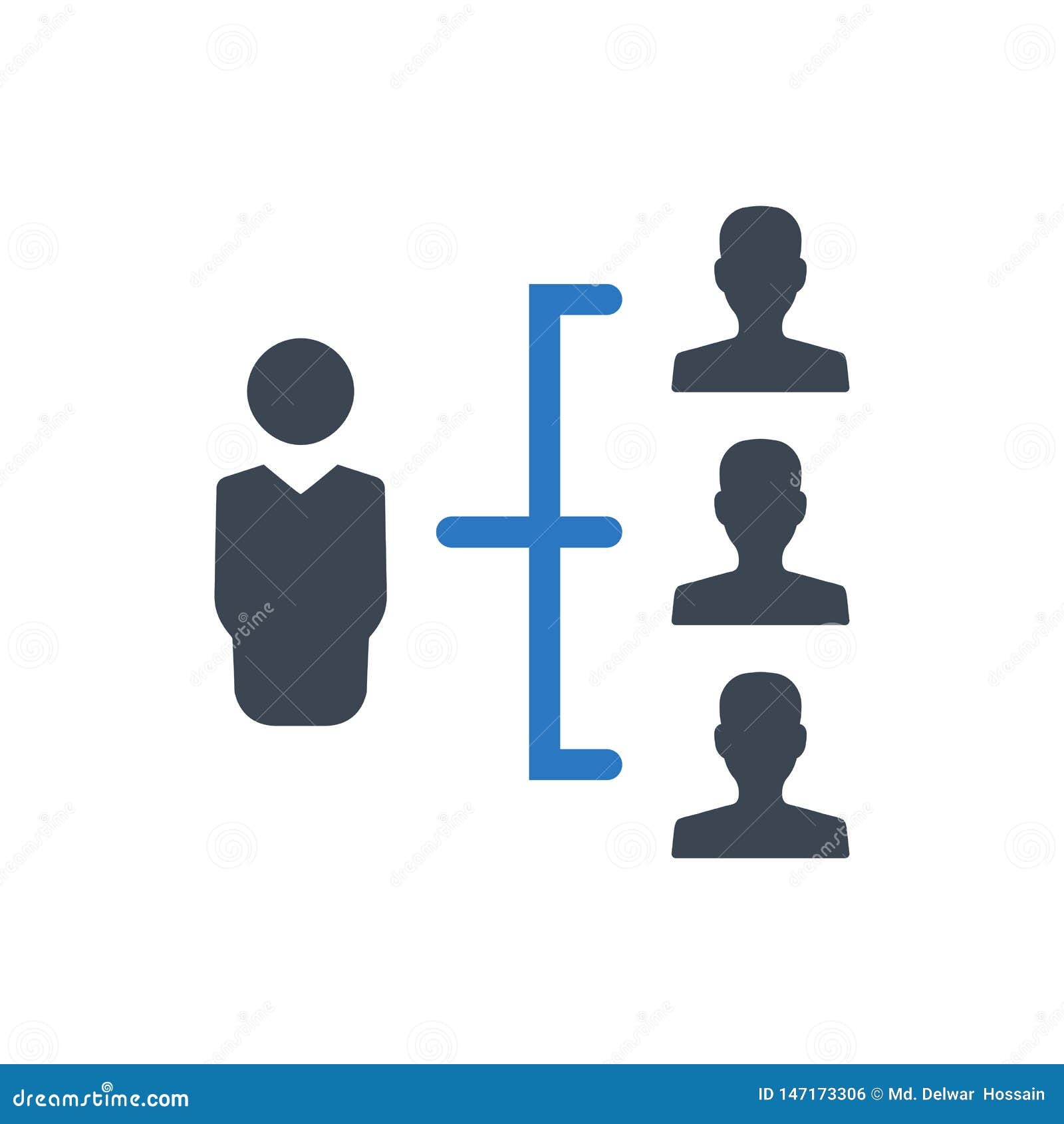 Employee management icon stock vector. Illustration of vector - 147173306