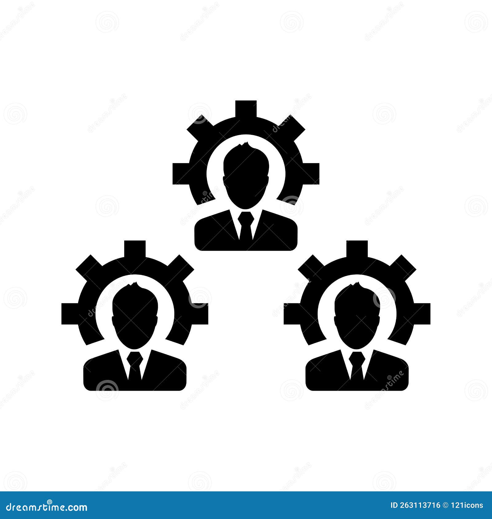 Employee Management Icon. Black Vector Design Stock Illustration ...