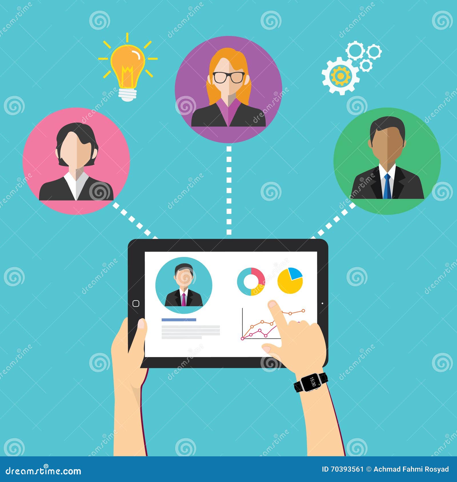 Employee management stock vector. Illustration of recruitment - 70393561