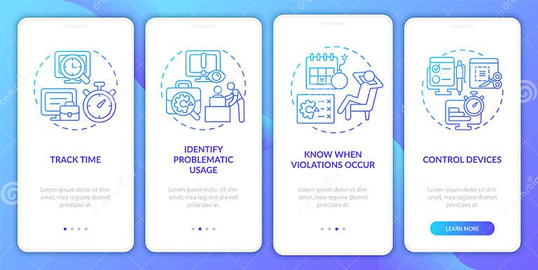 Employee Monitoring Pros Gradient Onboarding Mobile App Page Screen ... Employee Monitoring Pros Gradient Onboarding Mobile App Page Screen ...