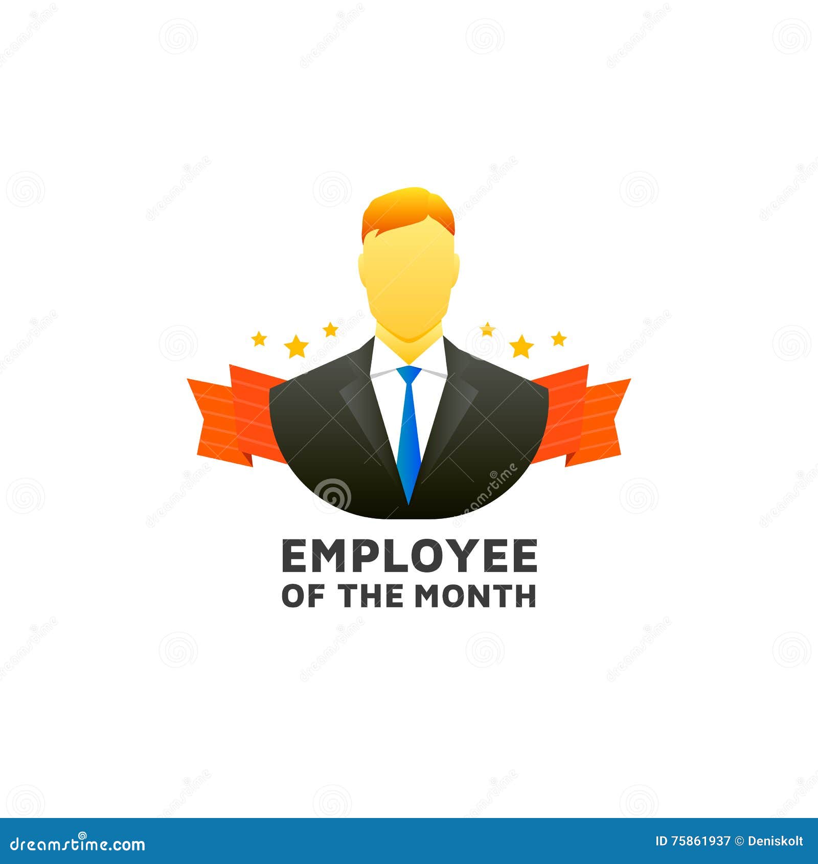 Employee Of The Month Icon. Talent Award Illustration Sign. Outstanding ...