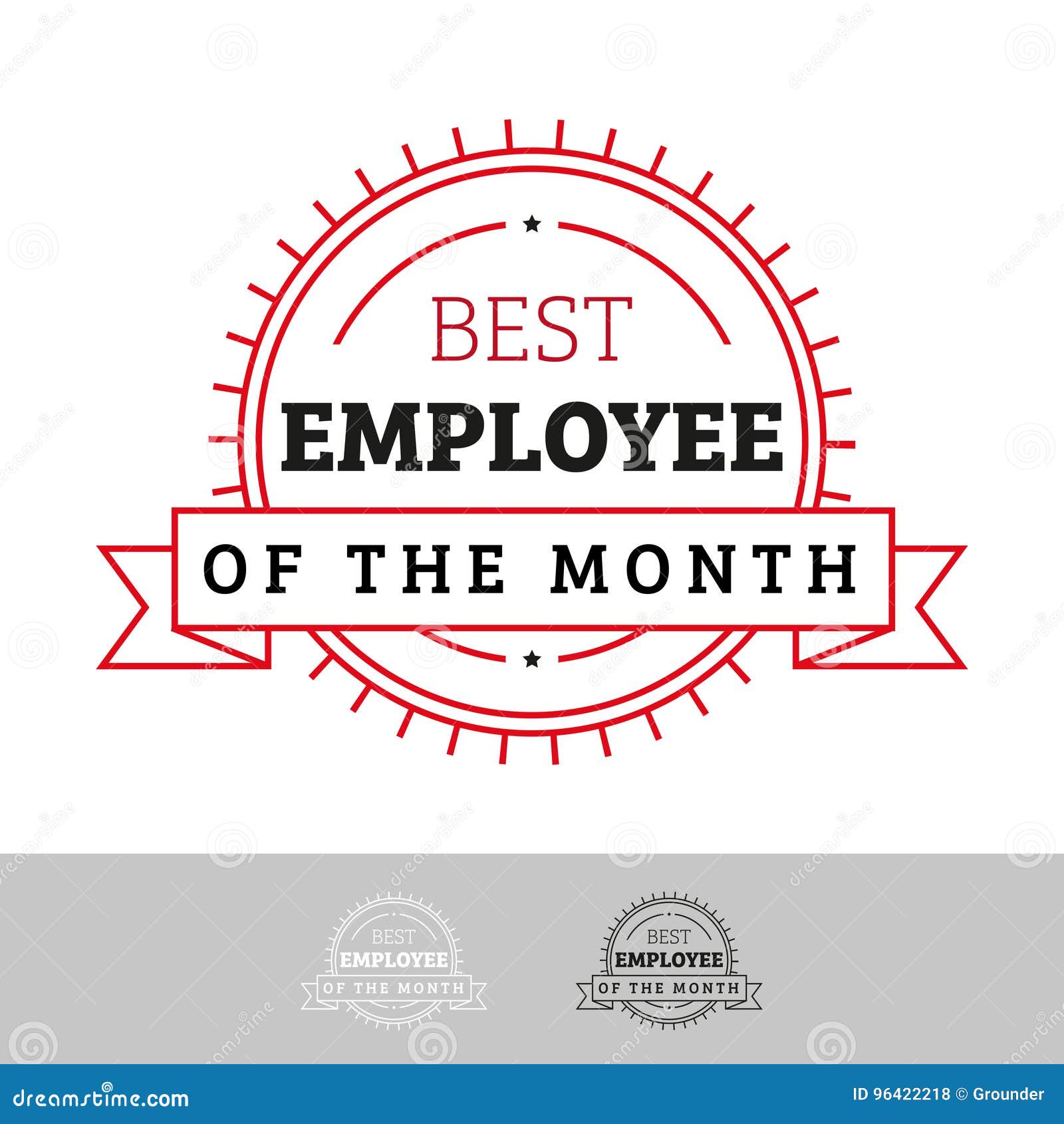 Employee of the Month Vintage Sign Stock Vector - Illustration of ...