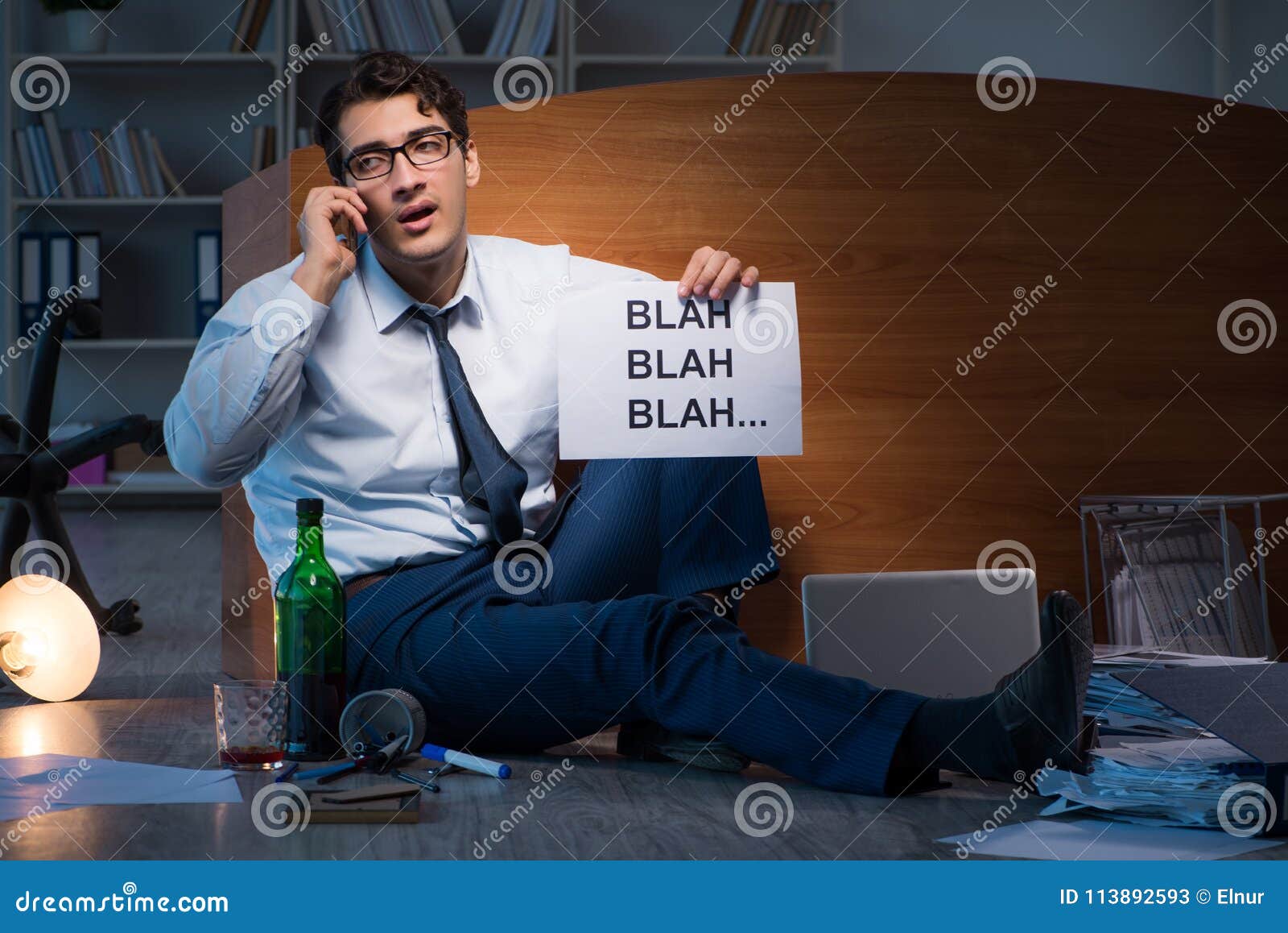 The Employee Not Satisfied with General Talk Stock Image - Image of ...