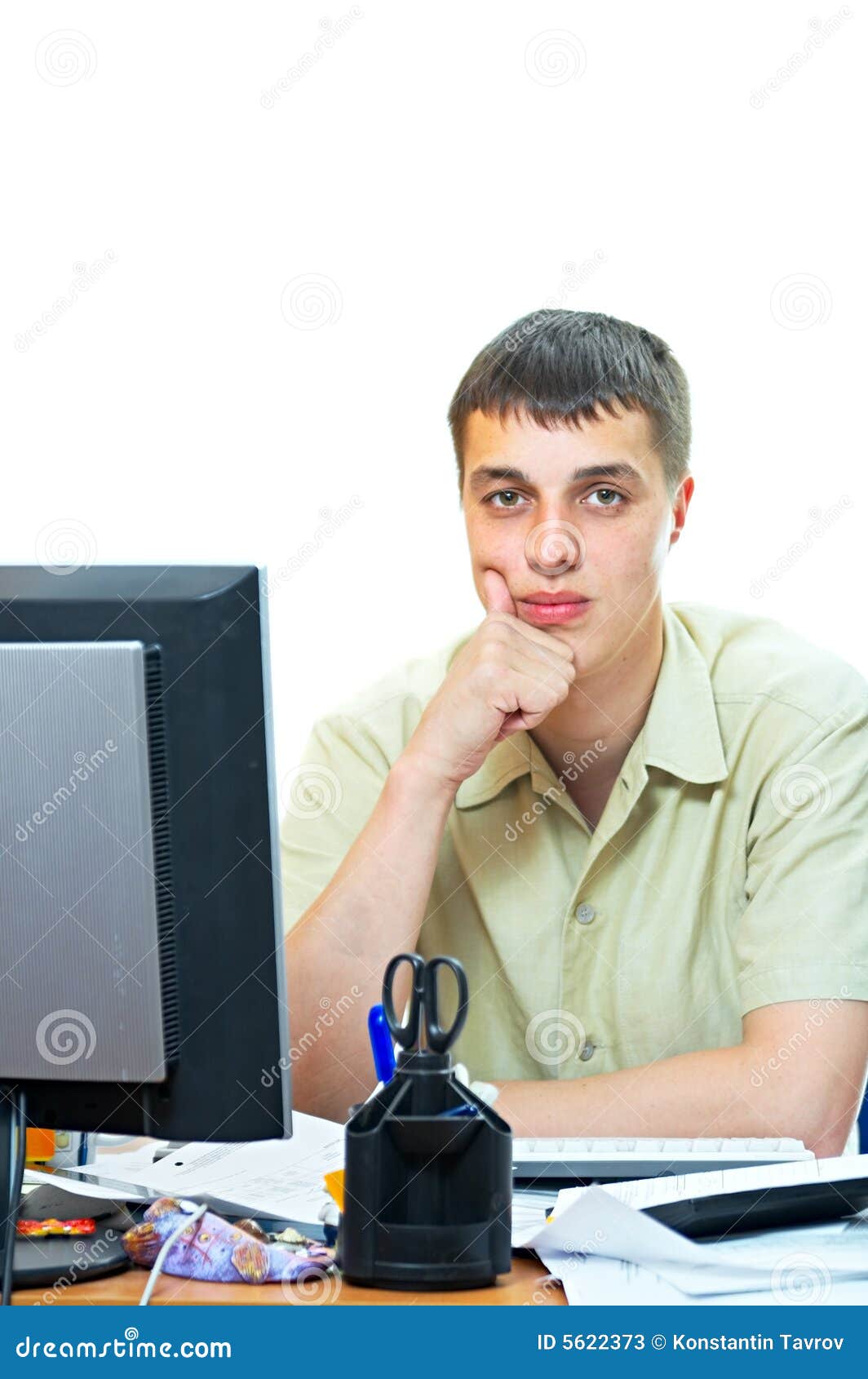 Employee in office stock image. Image of isolated, businesspeople - 5622373