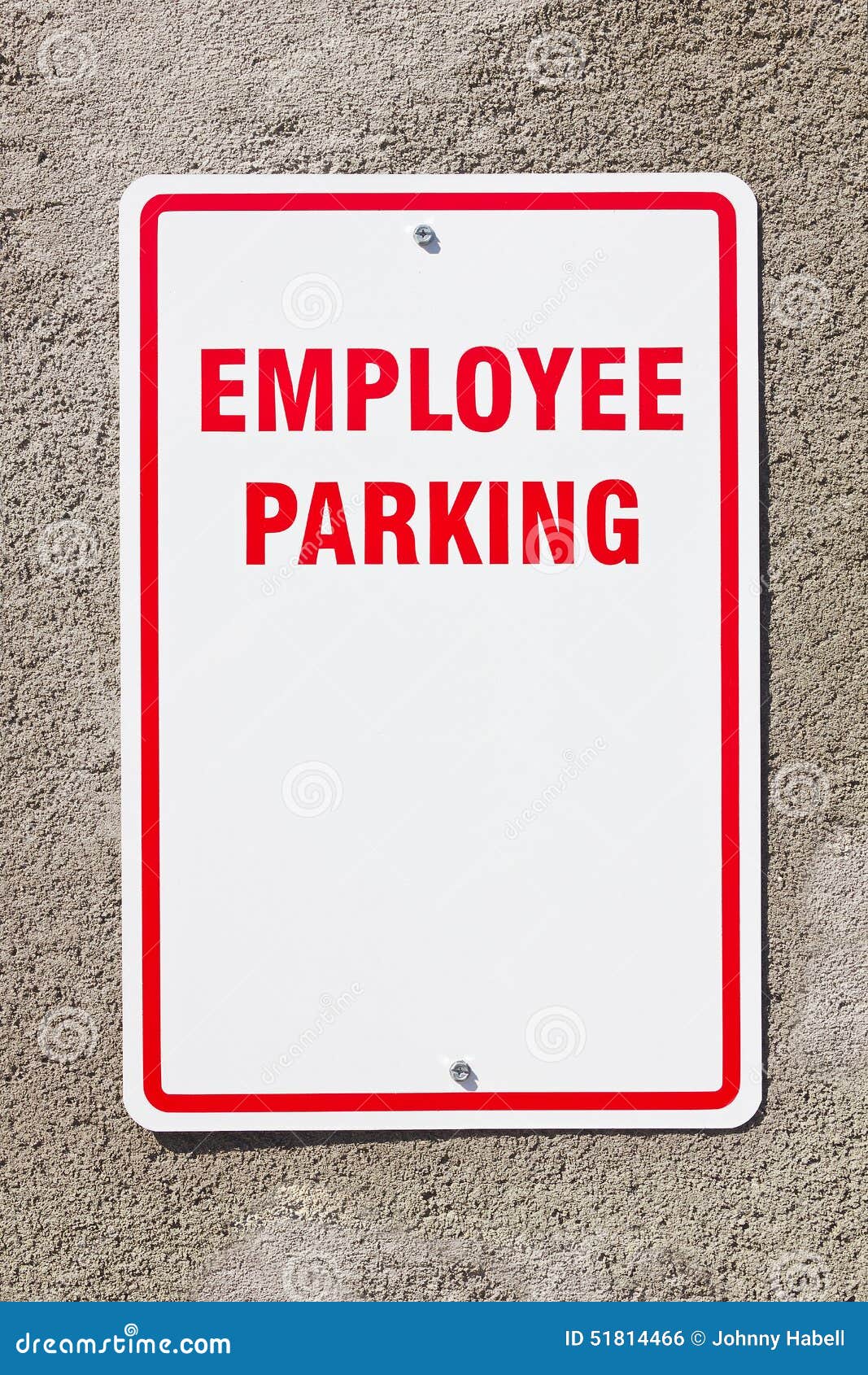 Employee Parking Sign on Wall Stock Photo - Image of copy, capital ...