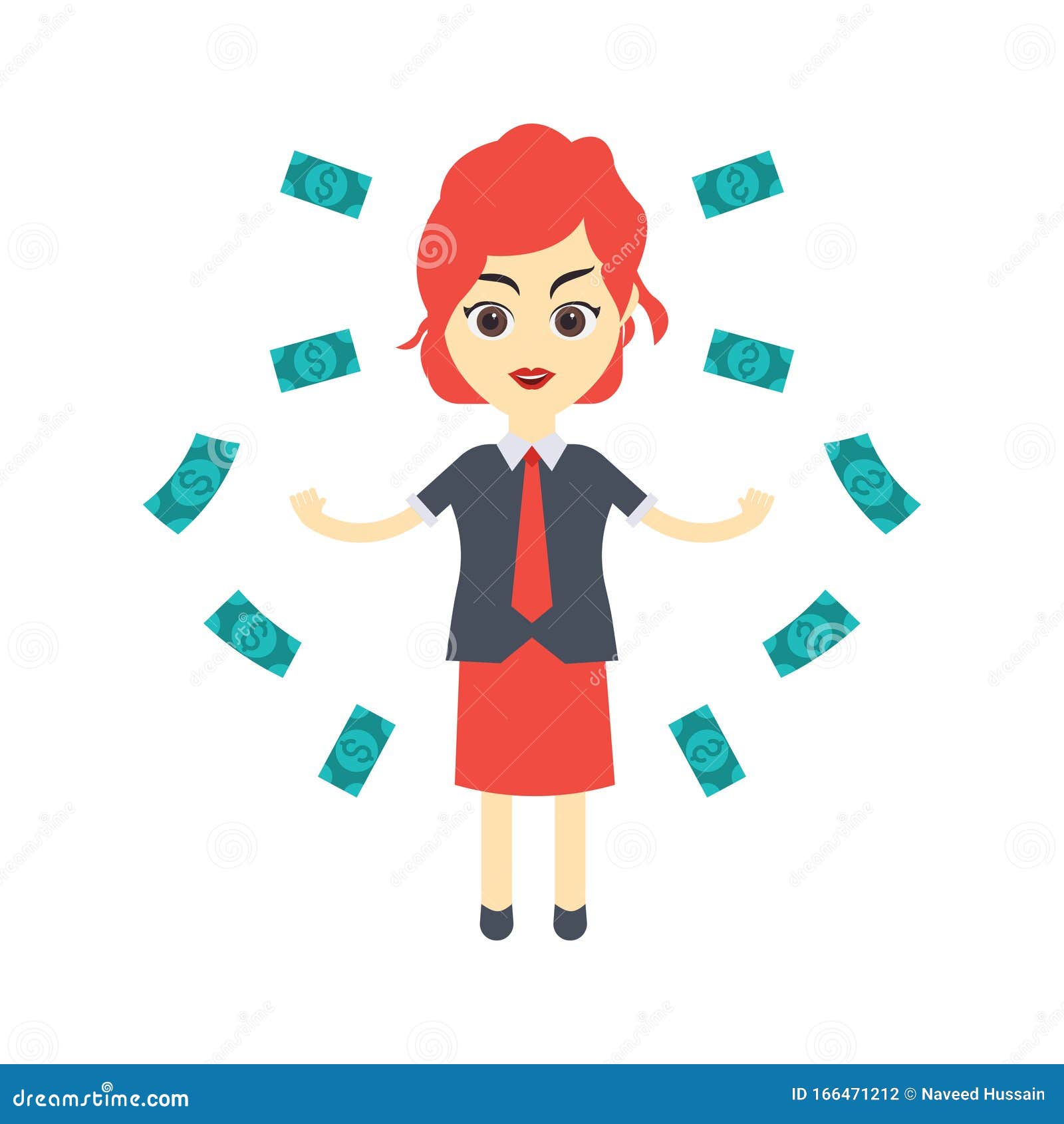 Employee Pay Vector Flat Color Icon Stock Vector - Illustration of ...