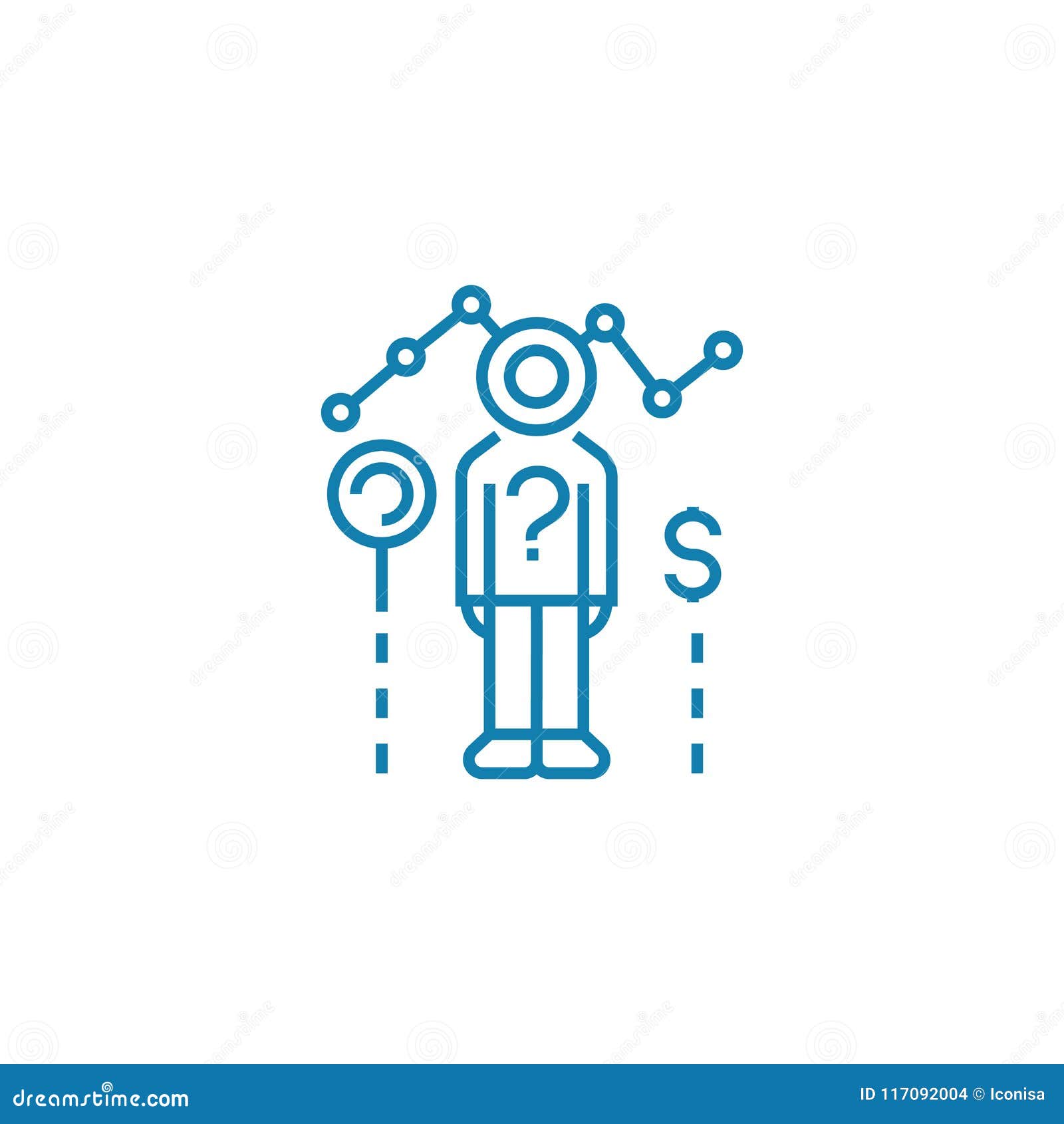 Employee Performance Linear Icon Concept. Employee Performance Line ...