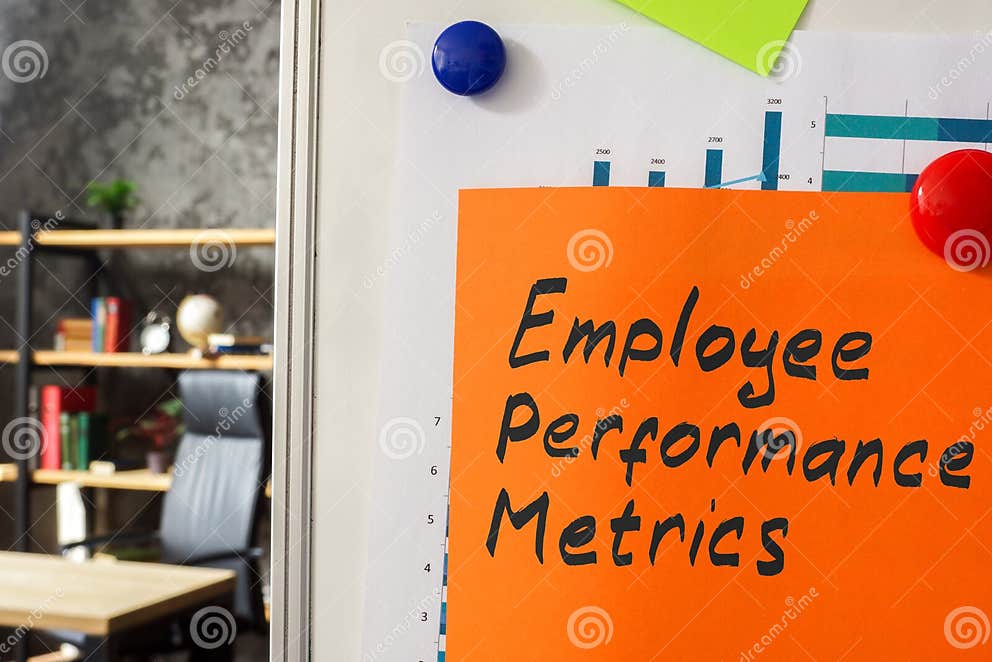 Employee Performance Metrics. a Whiteboard with a Chart and Sheet ...