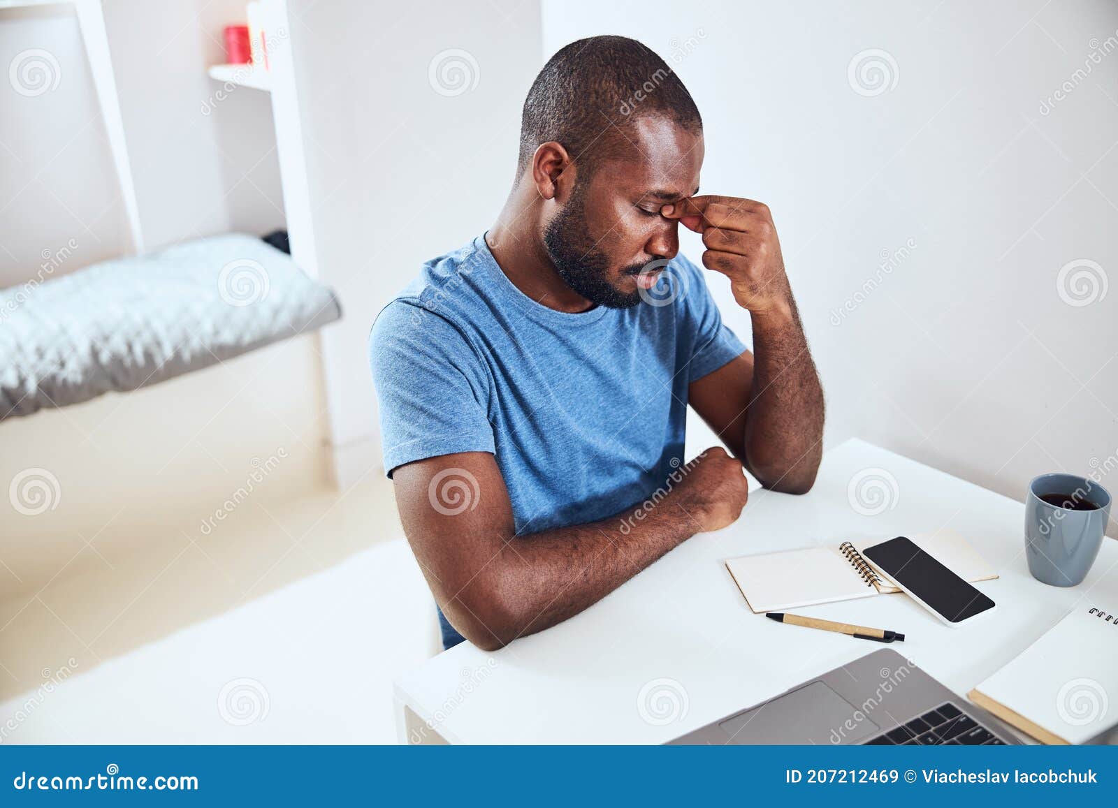 Man is Thinking Over a Difficult Problem Stock Image - Image of adult ...