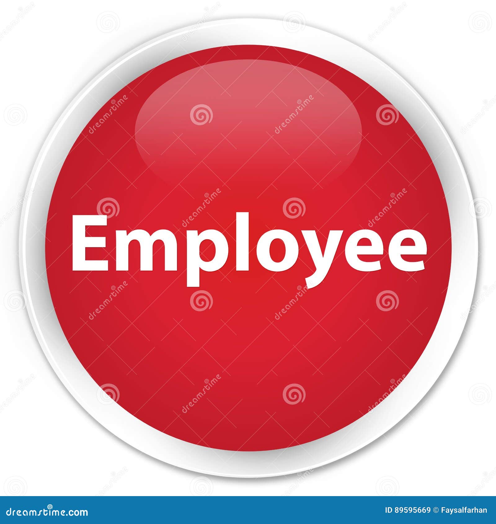 Employee Premium Red Round Button Stock Illustration - Illustration of ...