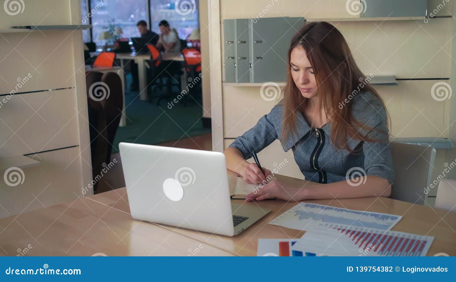 The Employee Prepare a Report for Boss Stock Photo - Image of laptop ...