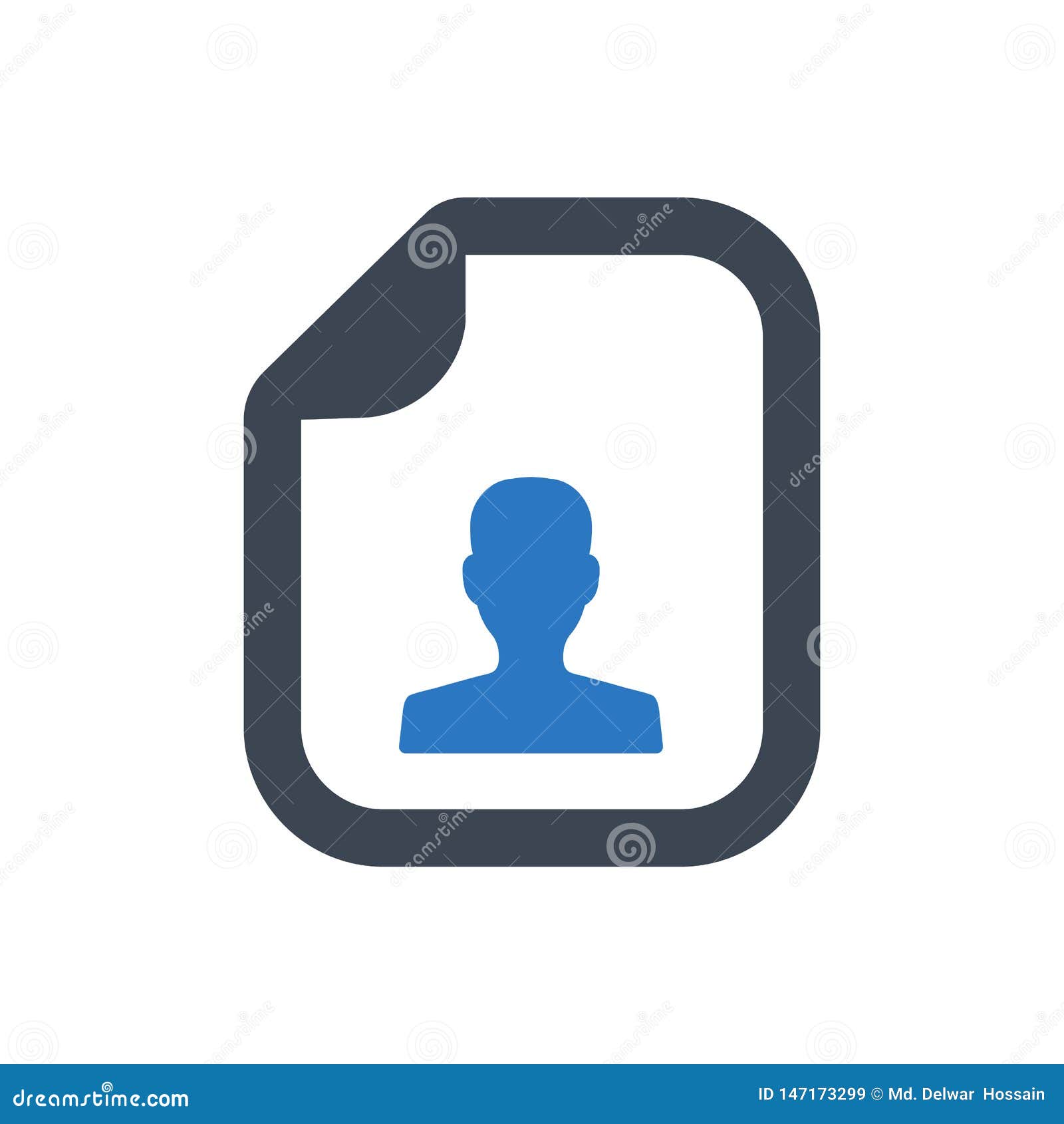 Employee profile icon stock vector. Illustration of portfolio - 147173299