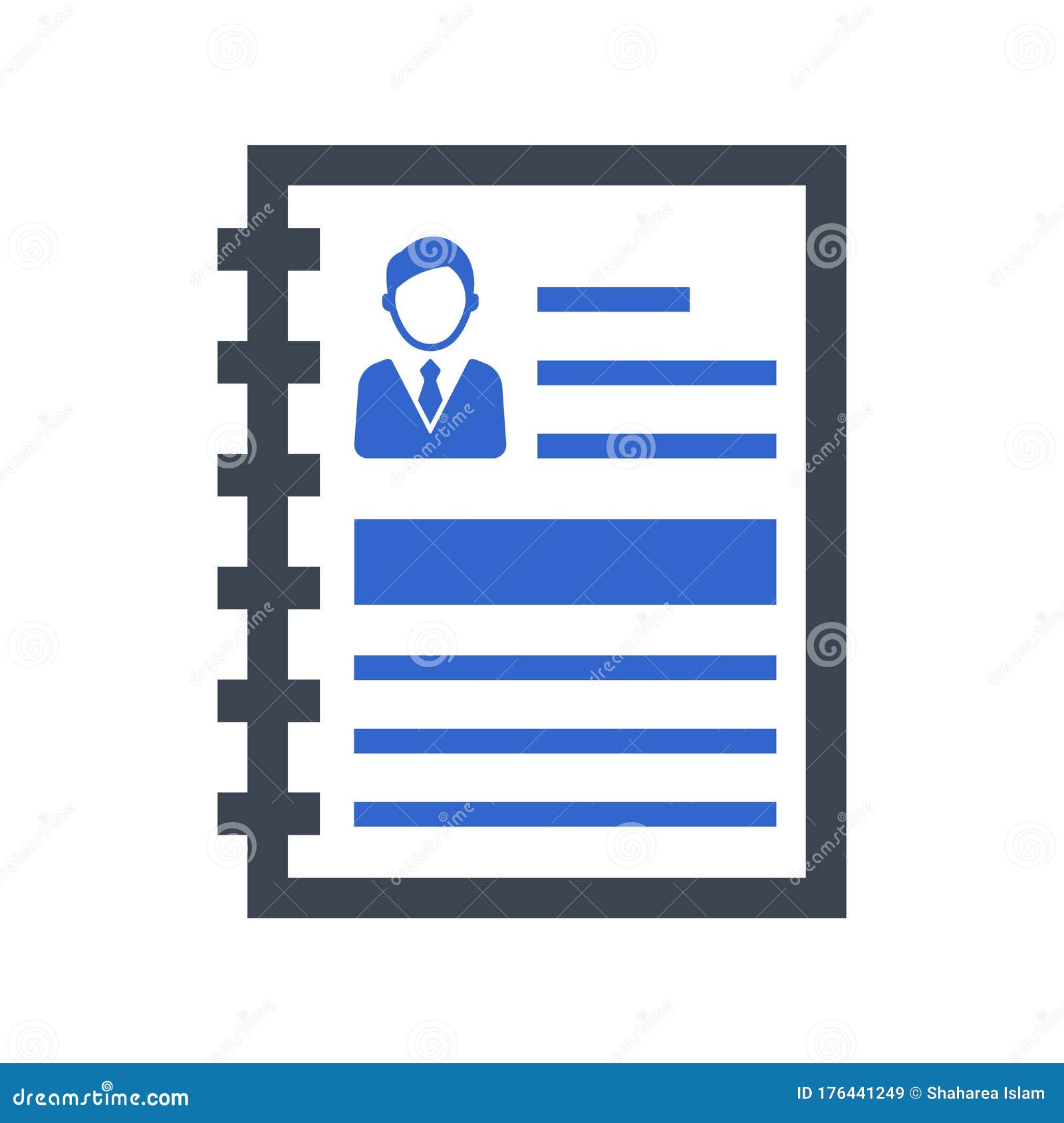 Employee profile icon stock vector. Illustration of employer - 176441249