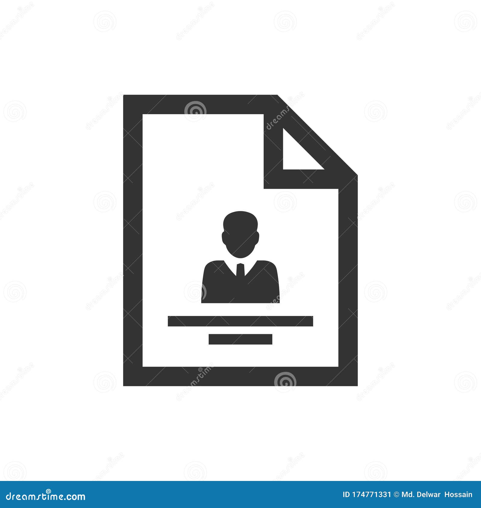 Employee profile icon stock vector. Illustration of icon - 174771331