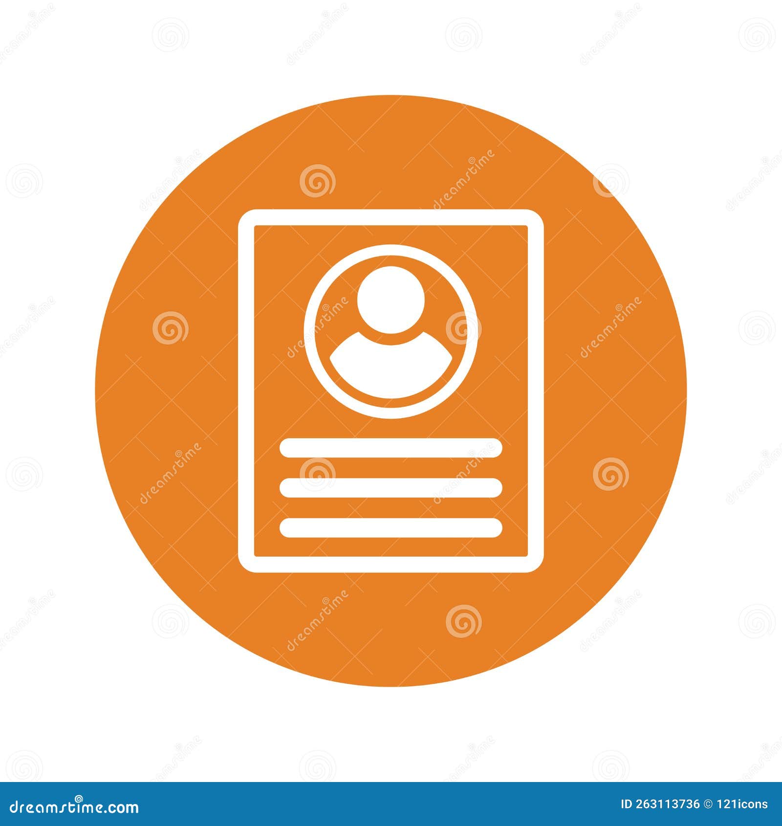 Employee Profile icon stock illustration. Illustration of printed ...