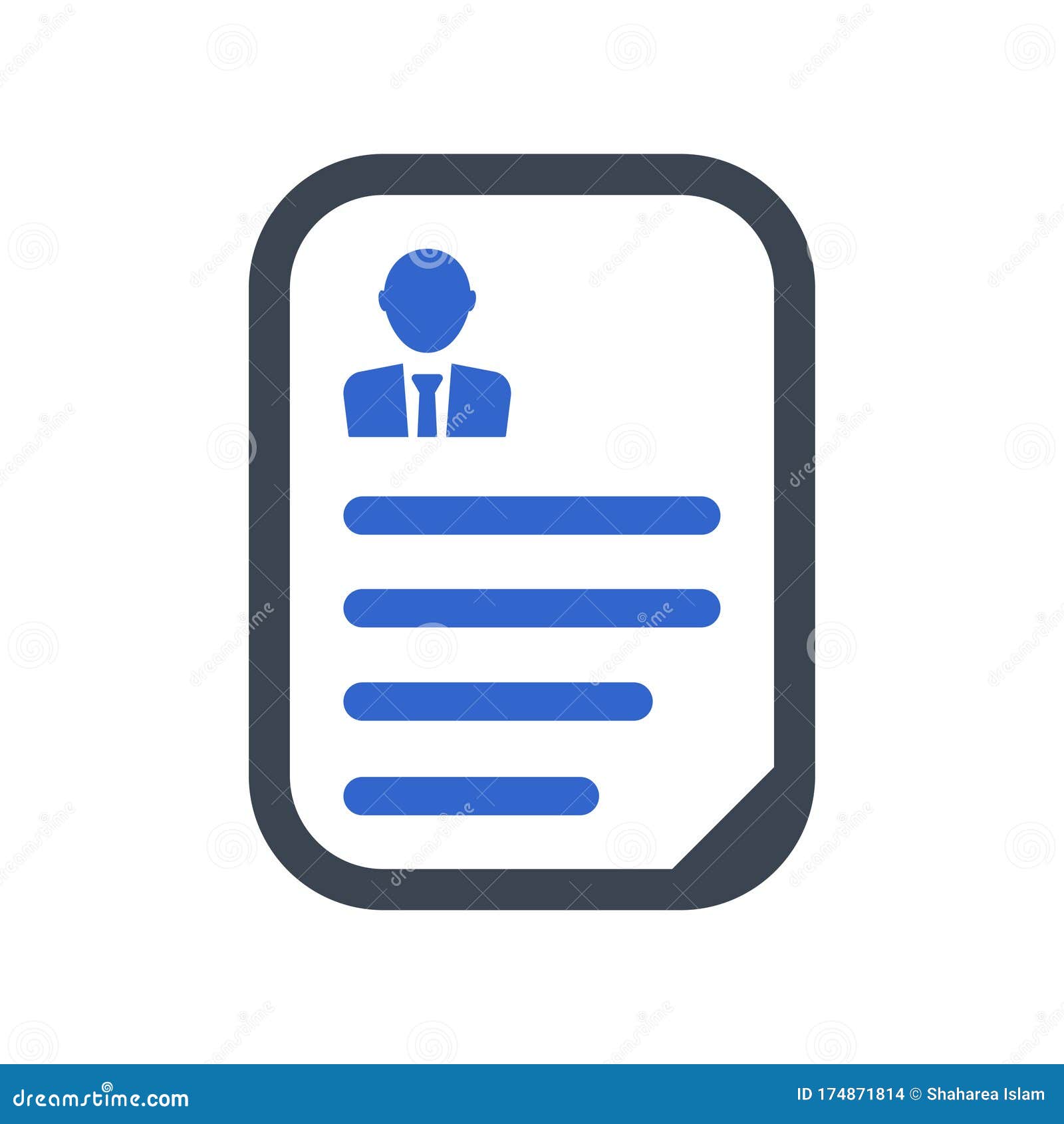 Employee profile icon stock vector. Illustration of symbol - 174871814