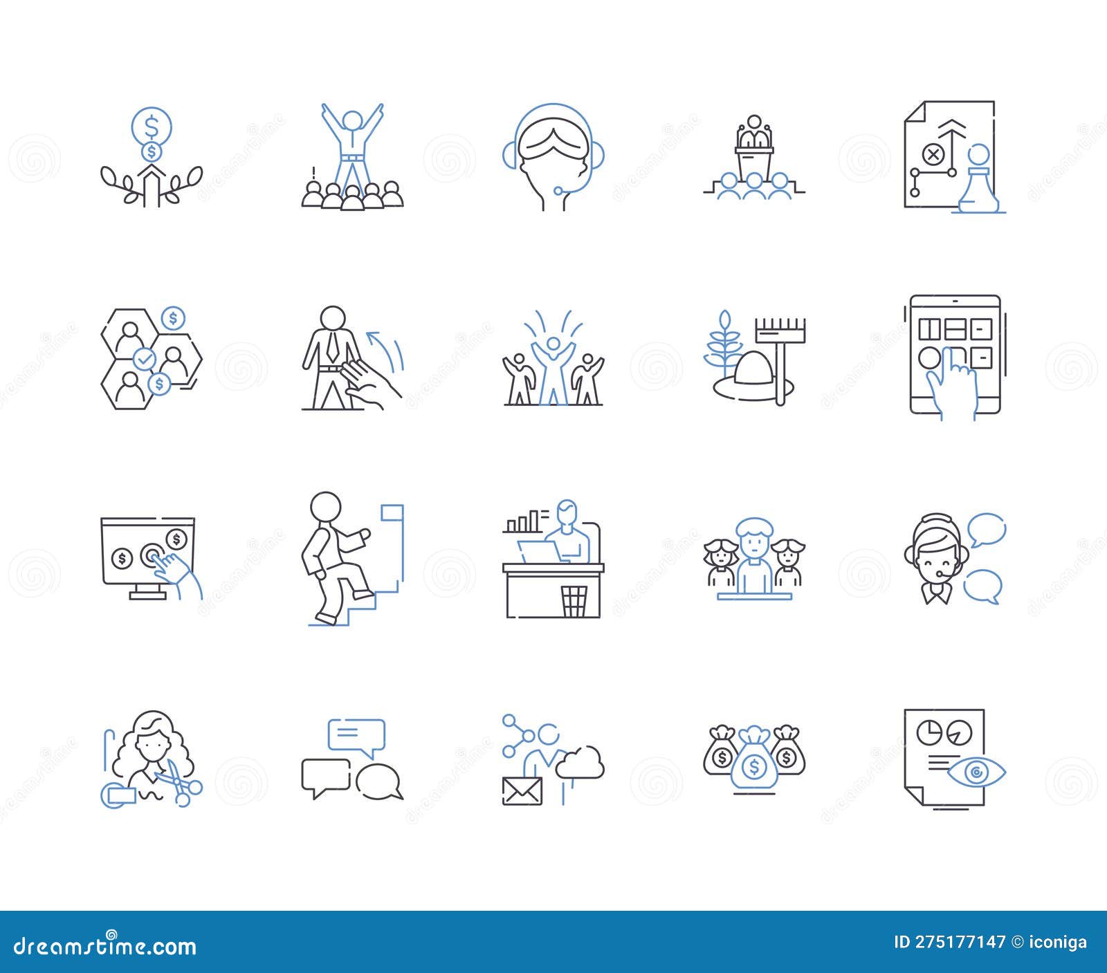 Employee Progress Outline Icons Collection. Employee, Progress ... Employee Progress Outline Icons Collection. Employee, Progress ...