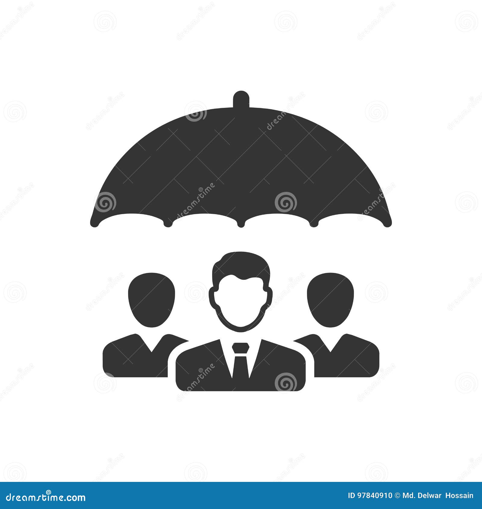 Employee Protection Icon stock vector. Illustration of font - 97840910