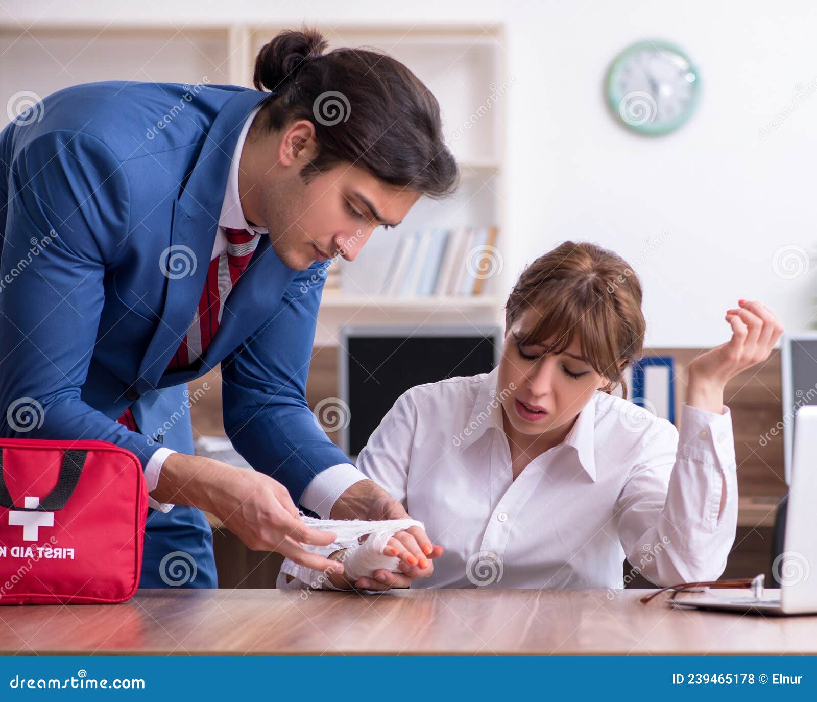 Young Employee Suffering in the Office Stock Photo - Image of injury ...
