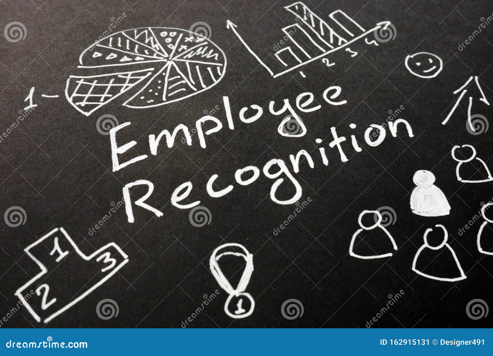 Employee Recognition Inscription on the Sheet Stock Image - Image of ...