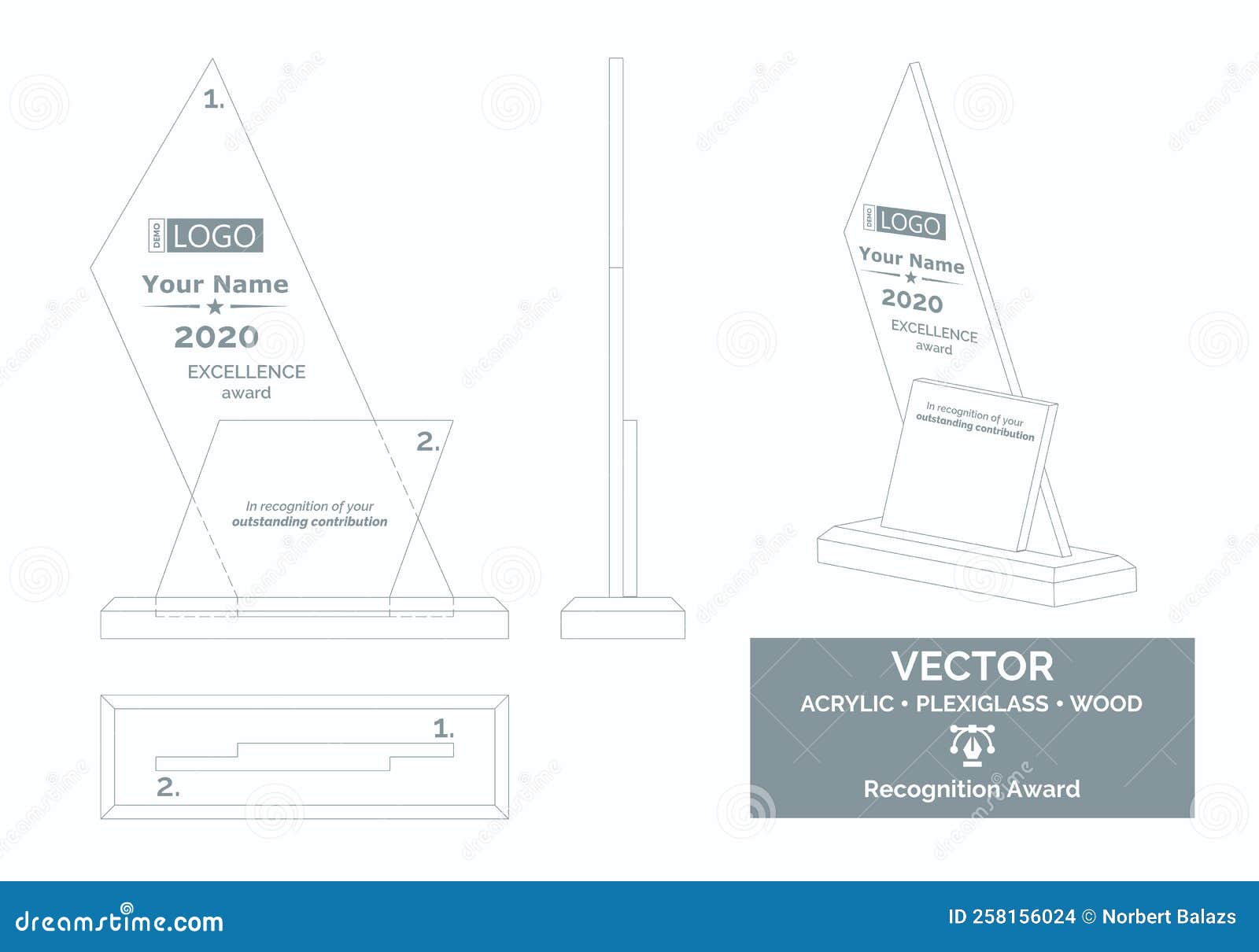 Abstract Trophy Vector Template, Business Trophy Distinction Award ...