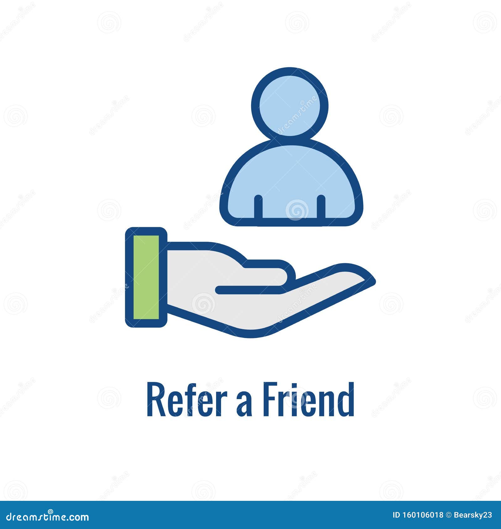 Referral Job Reference Web Header Banner And Icon Set Cartoon Vector ...