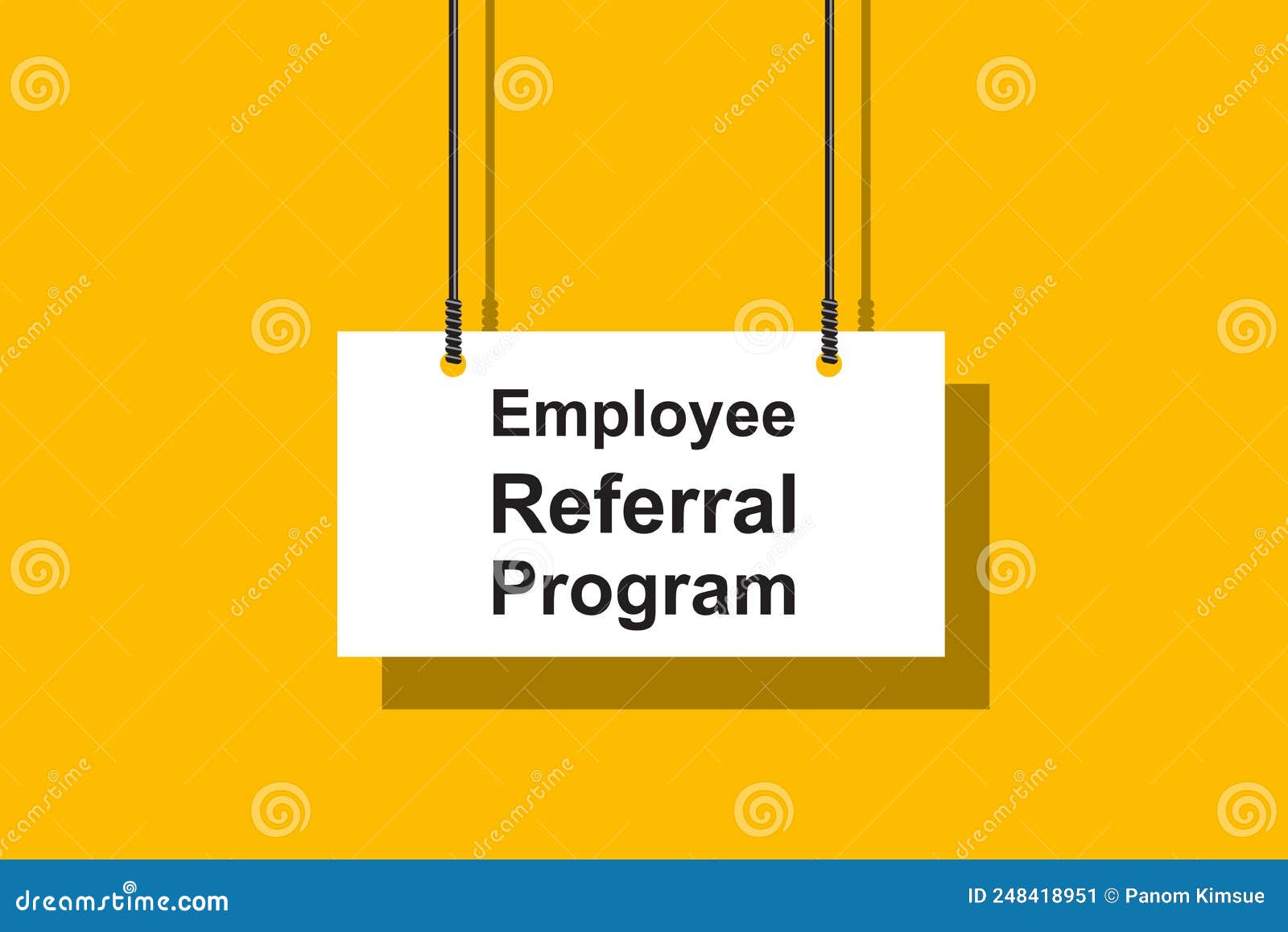 Employee Referral Program Hanging Sign Vector Human Resource Management ...