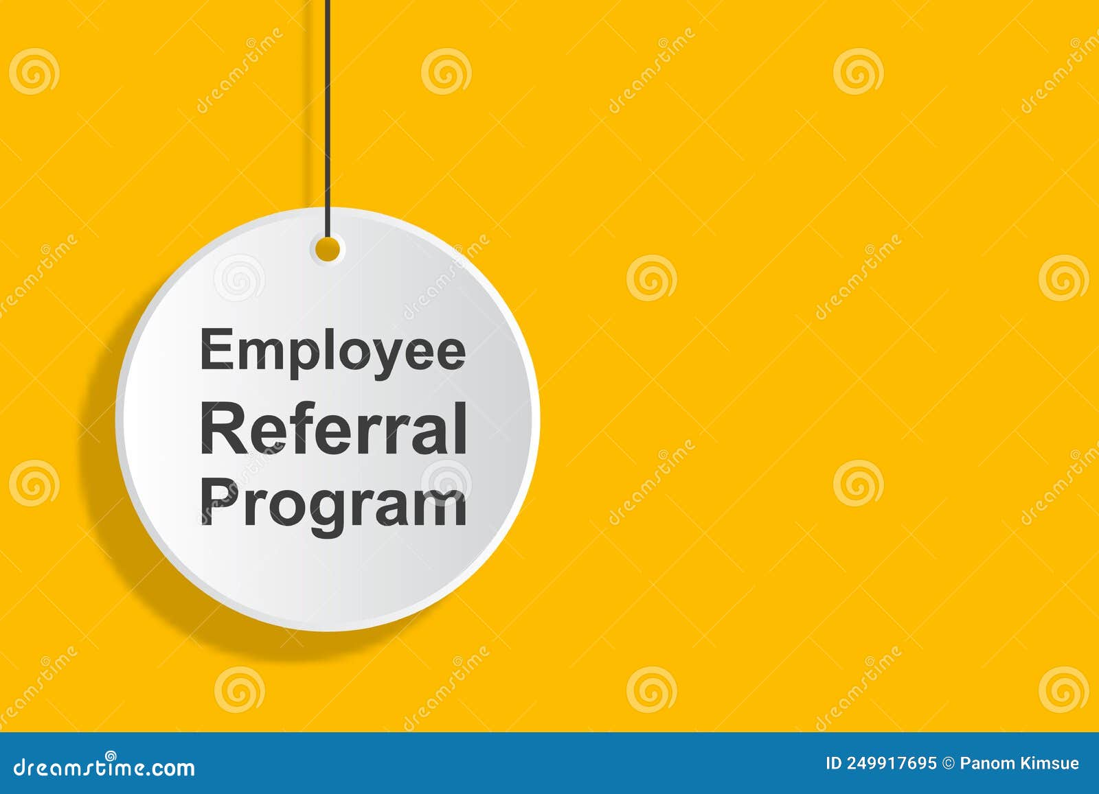 Employee Referral Program Hanging Sign Vector Human Resource Management ...